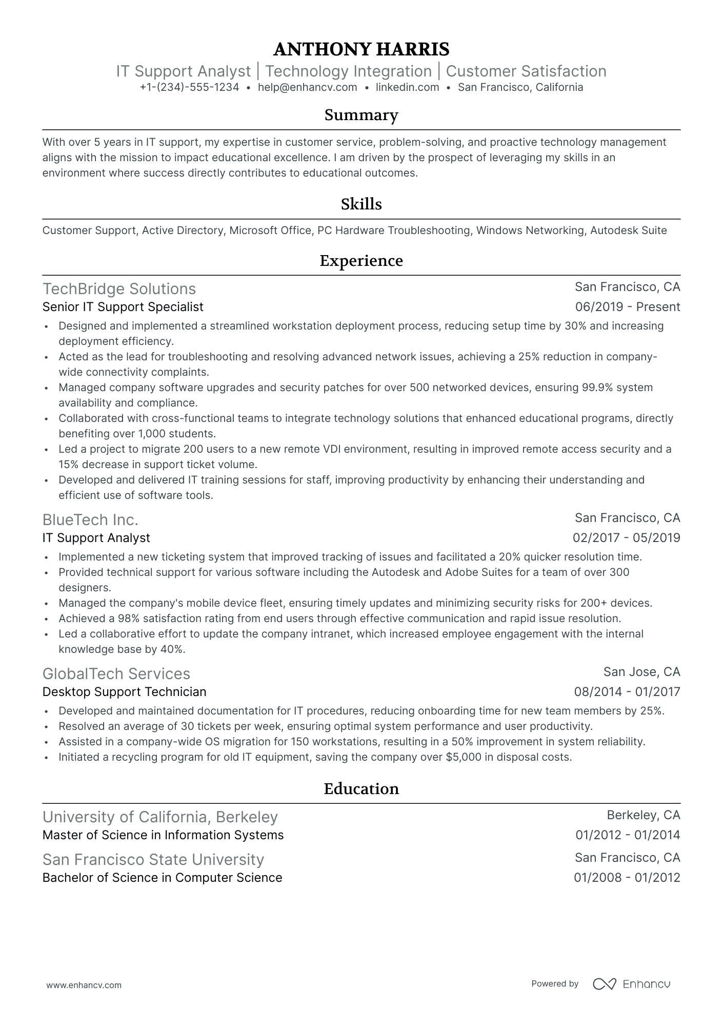 10 IT Support Analyst Resume Examples & Guide for 2026