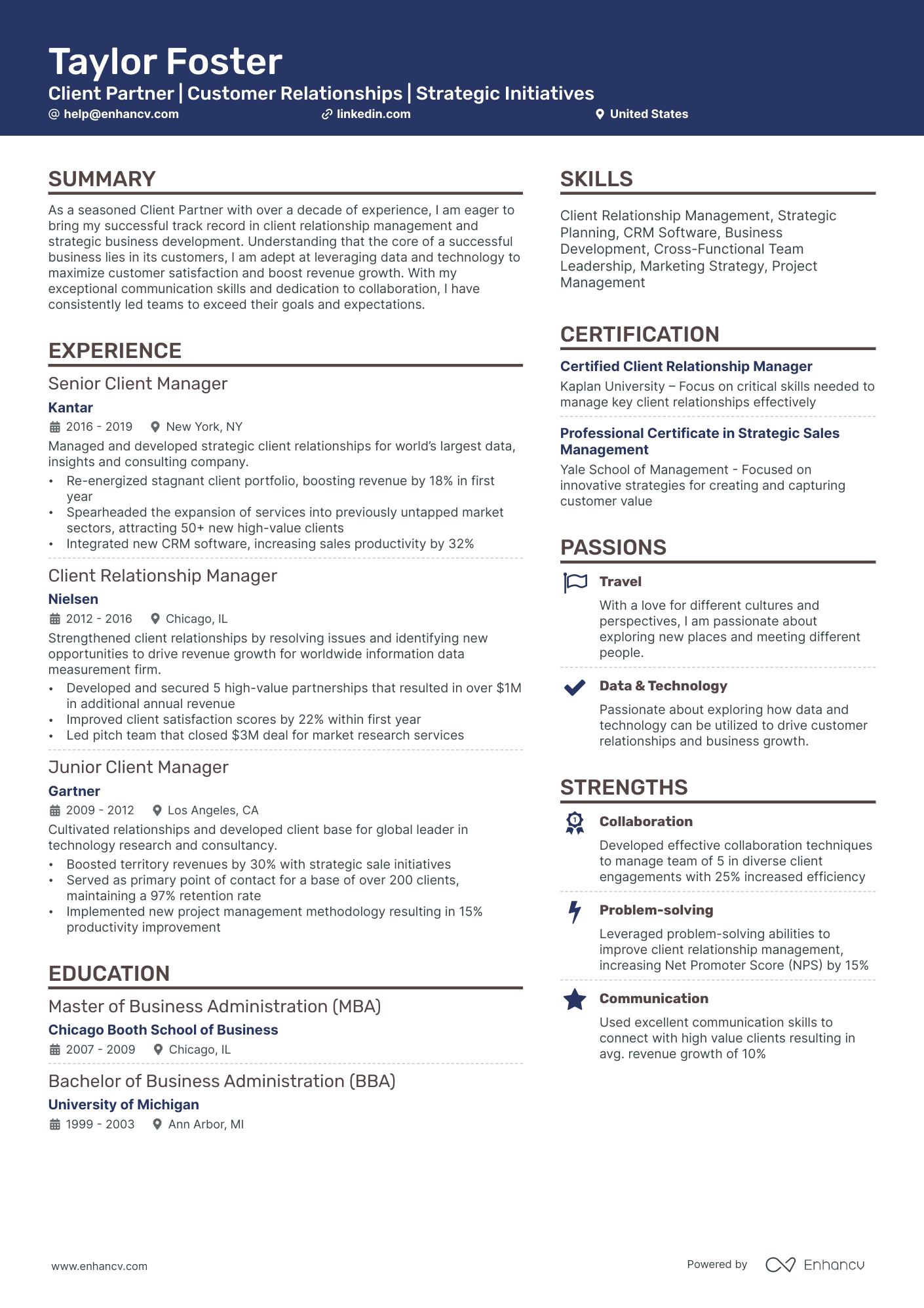 10 Client Partner Resume Examples & Guide for 2026