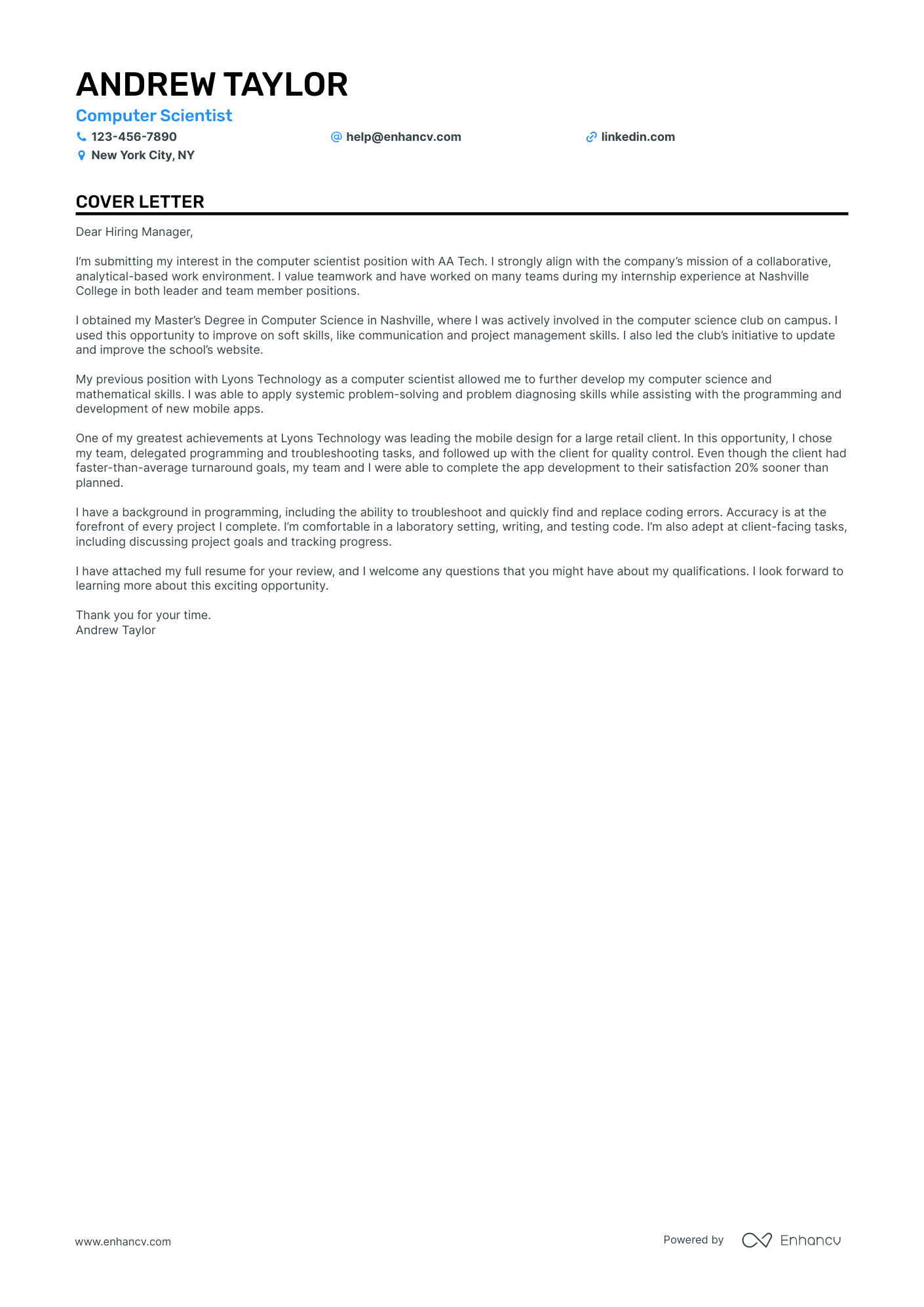 4 Computer Science Resume Examples & Guide for 2024