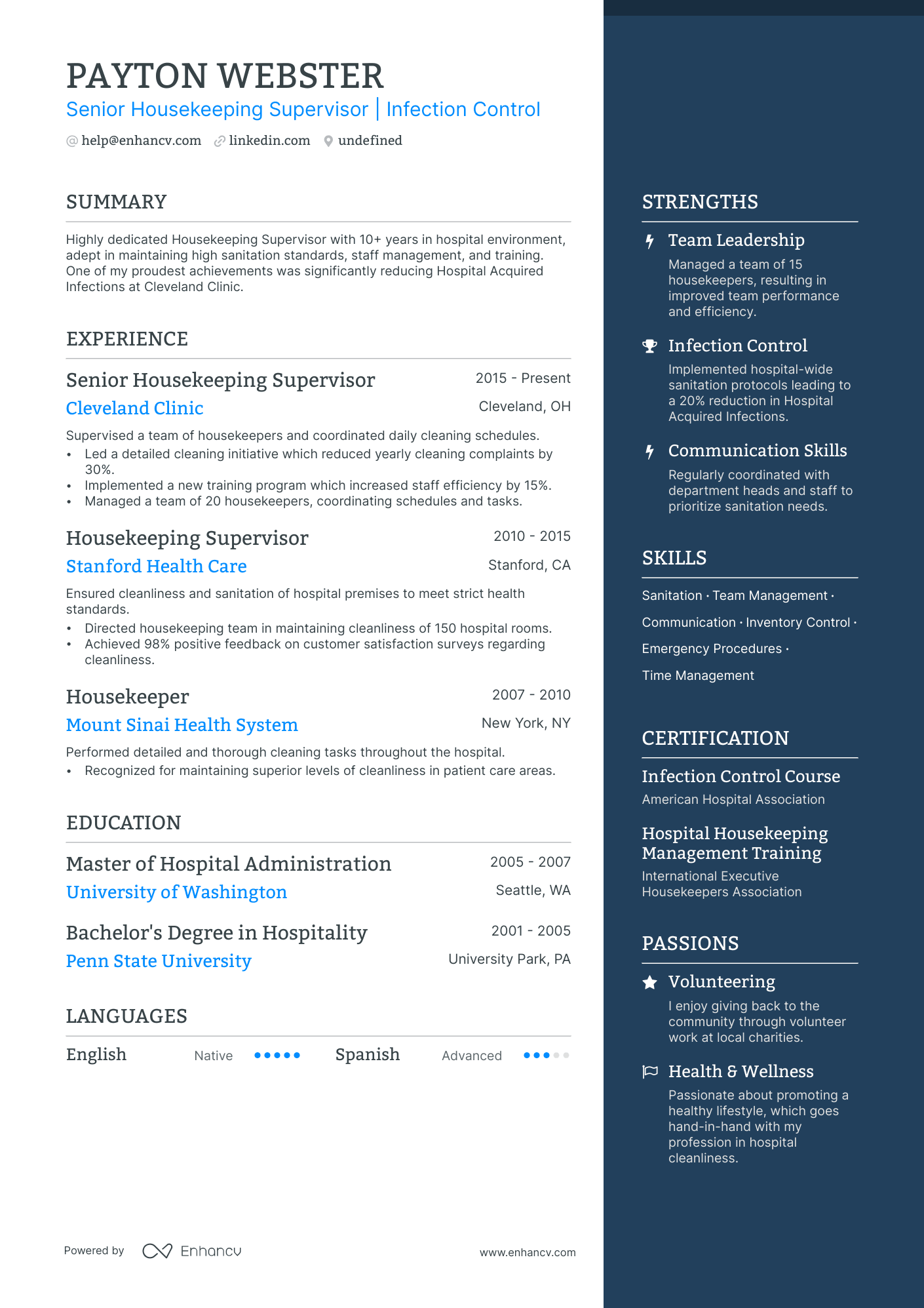 27 Housekeeper Resume Examples & Guide for 2025