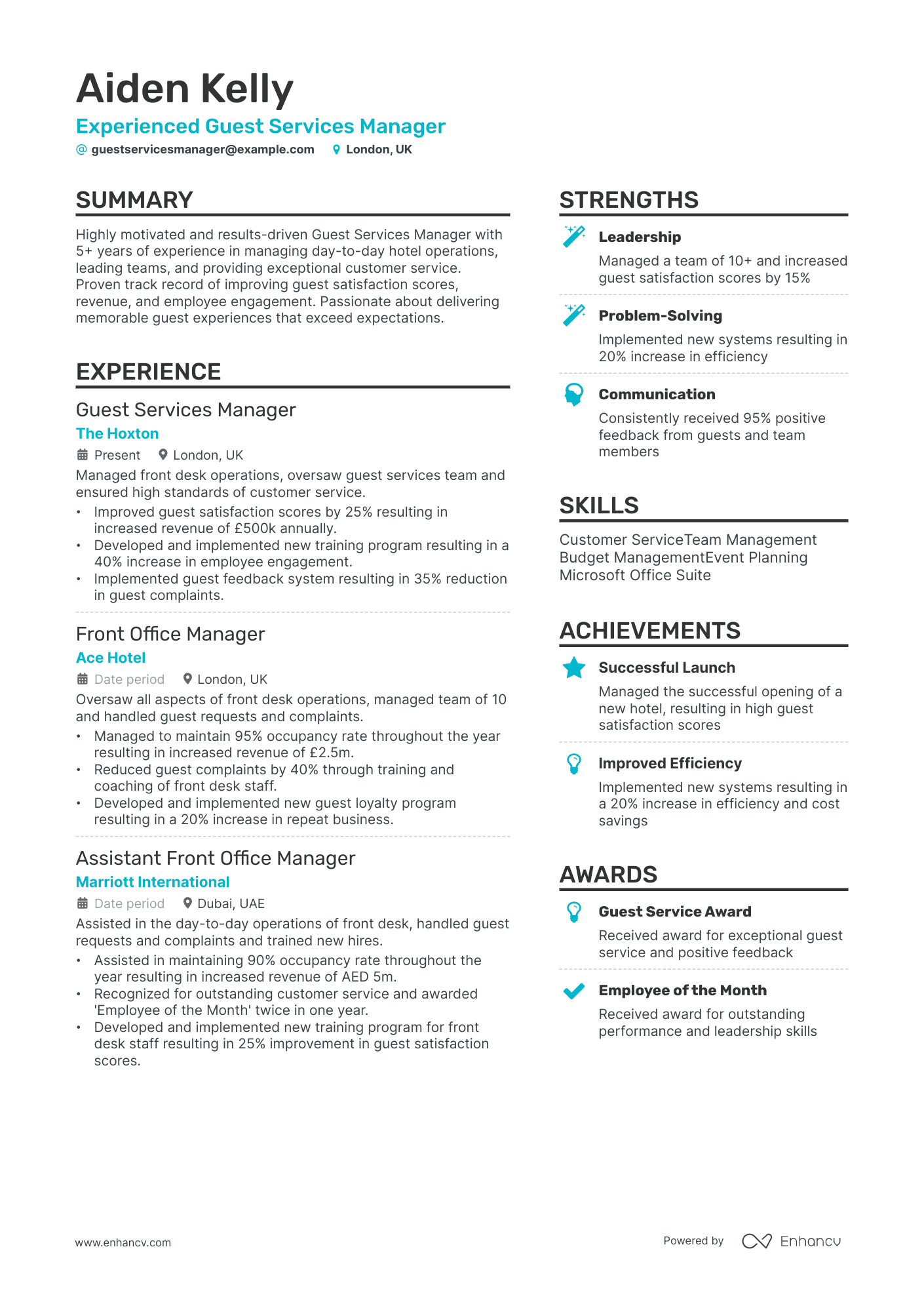 10 Hotel General Manager Resume Examples & Guide for 2024