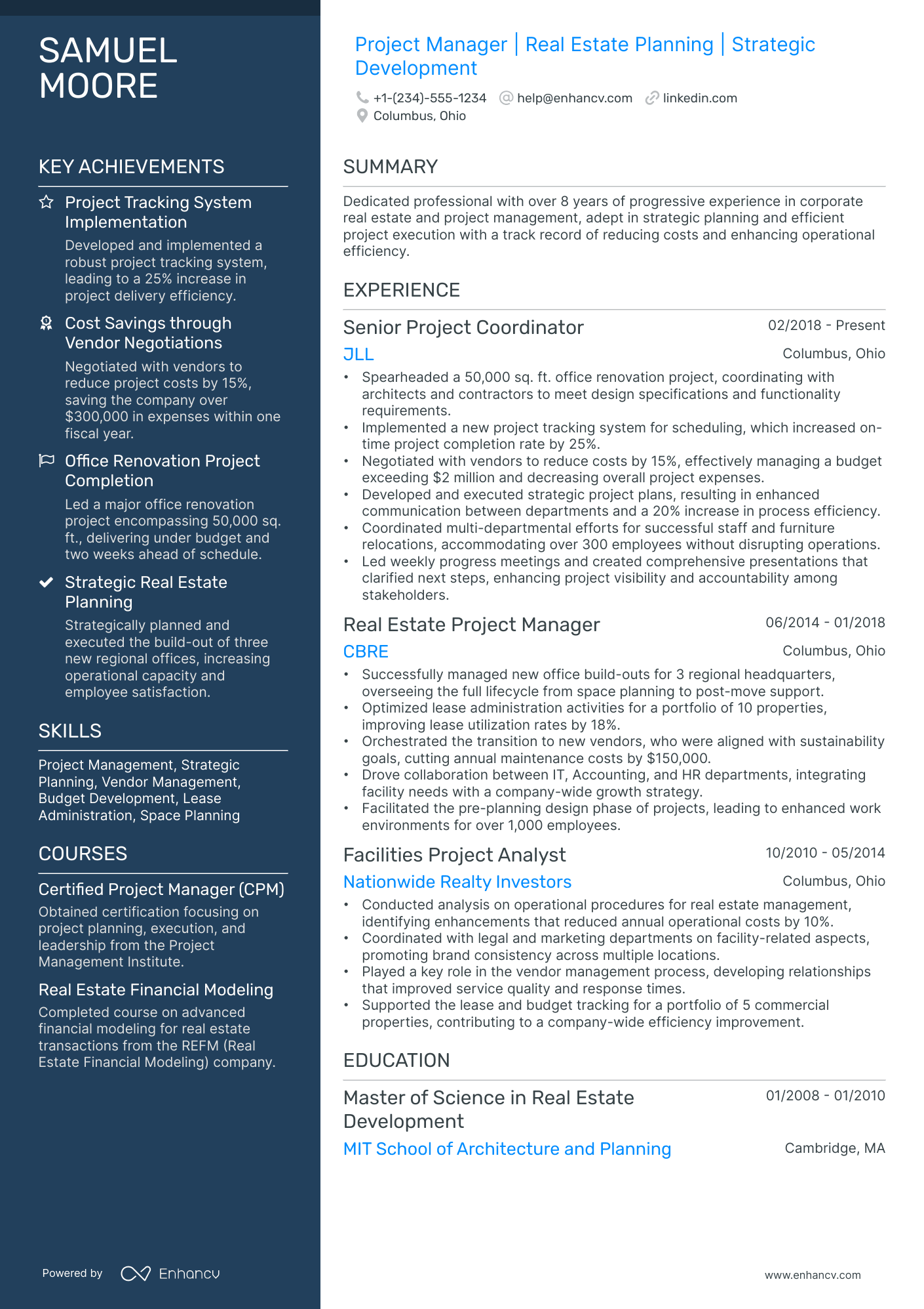 10 Real Estate Project Manager Resume Examples & Guide for 2026