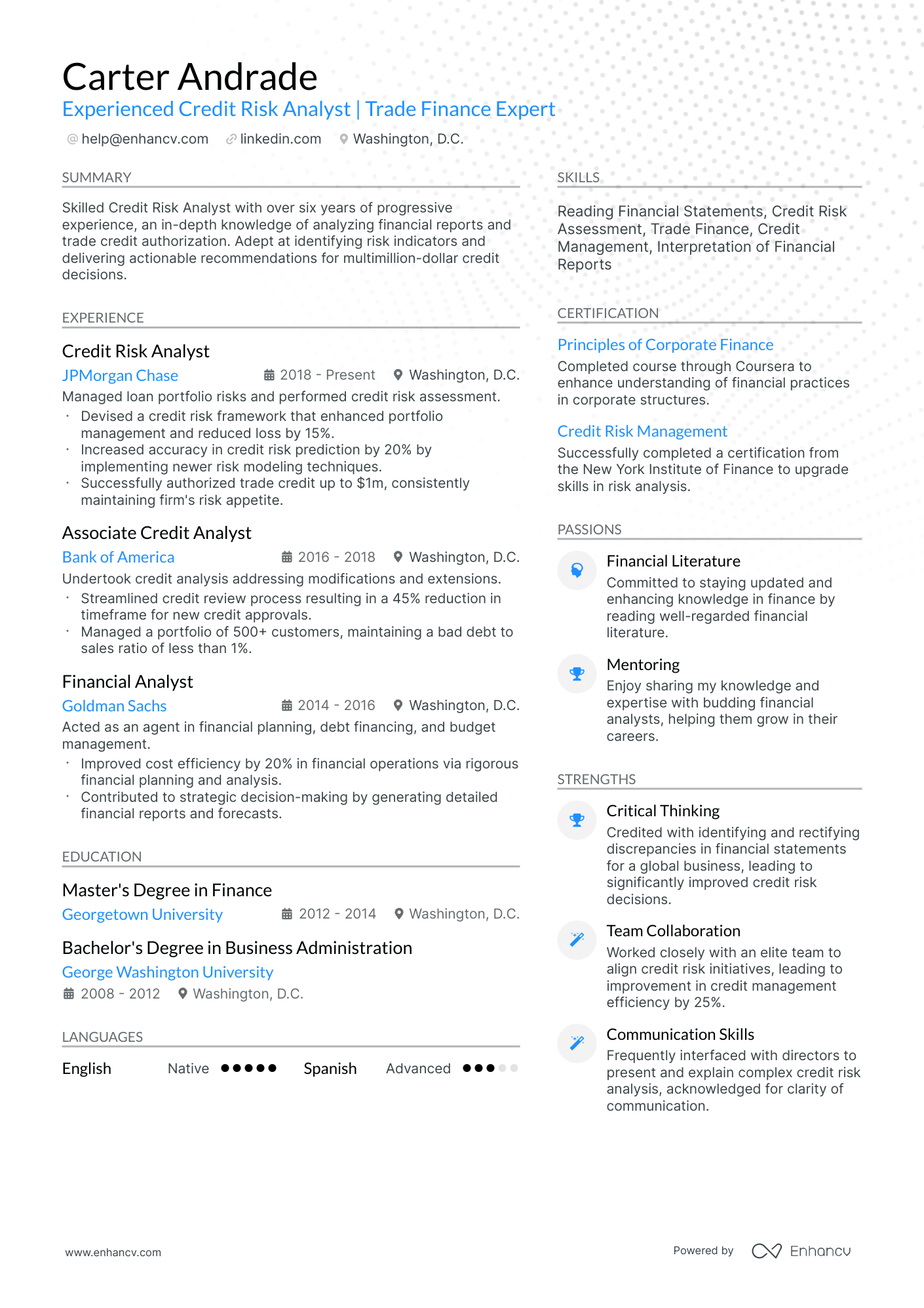 10 Credit Analyst Resume Examples & Guide for 2026