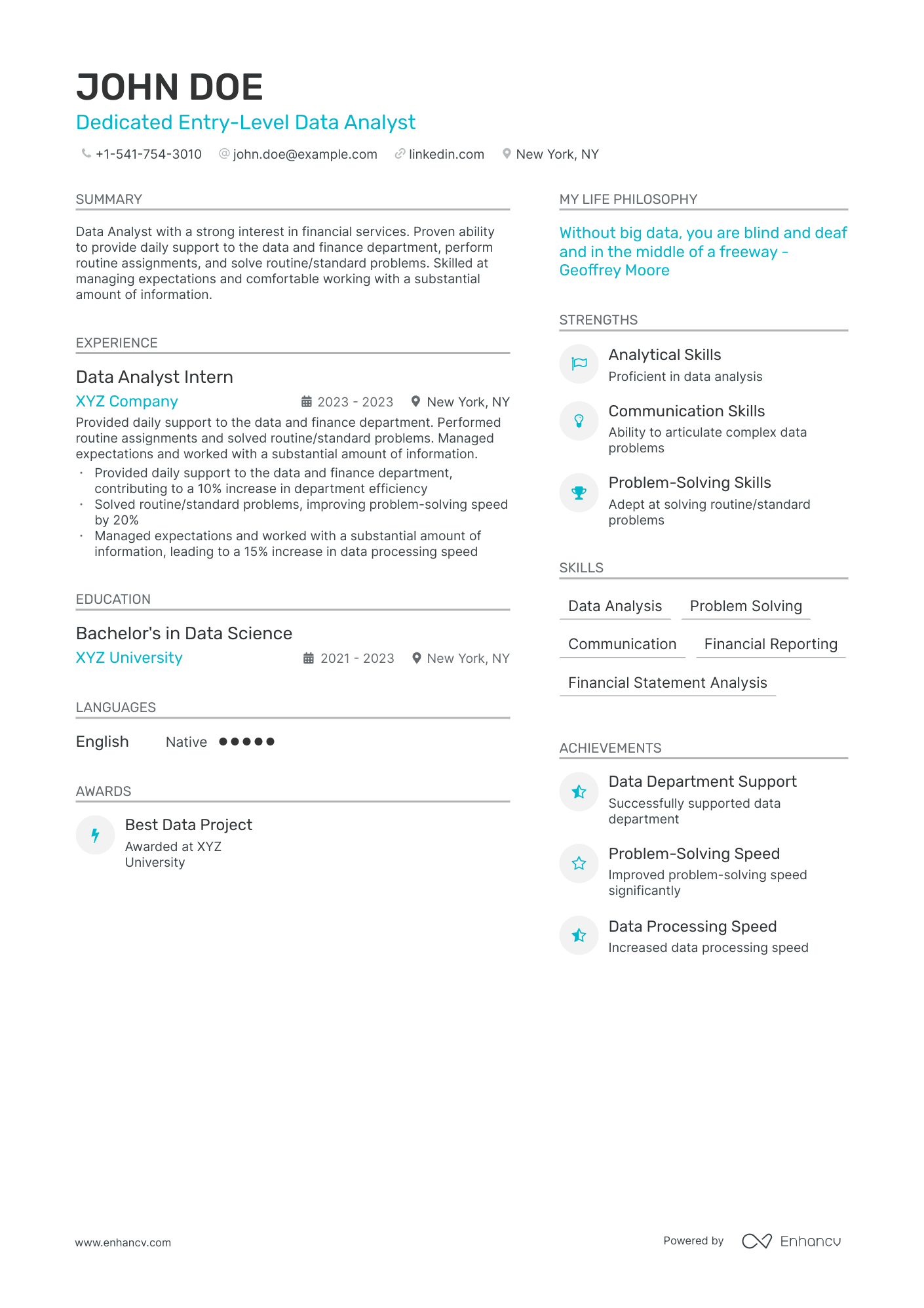 5 Entry-Level Data Analyst Resume Examples & Guide for 2024
