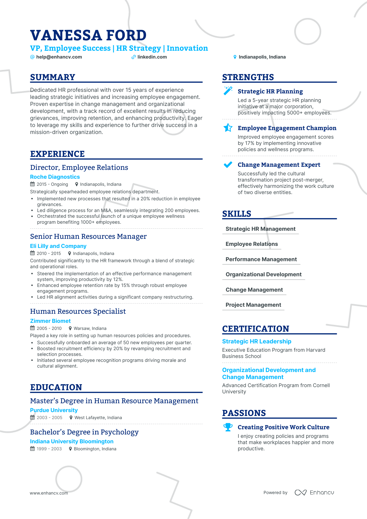 5 VP HR Resume Examples & Guide for 2024