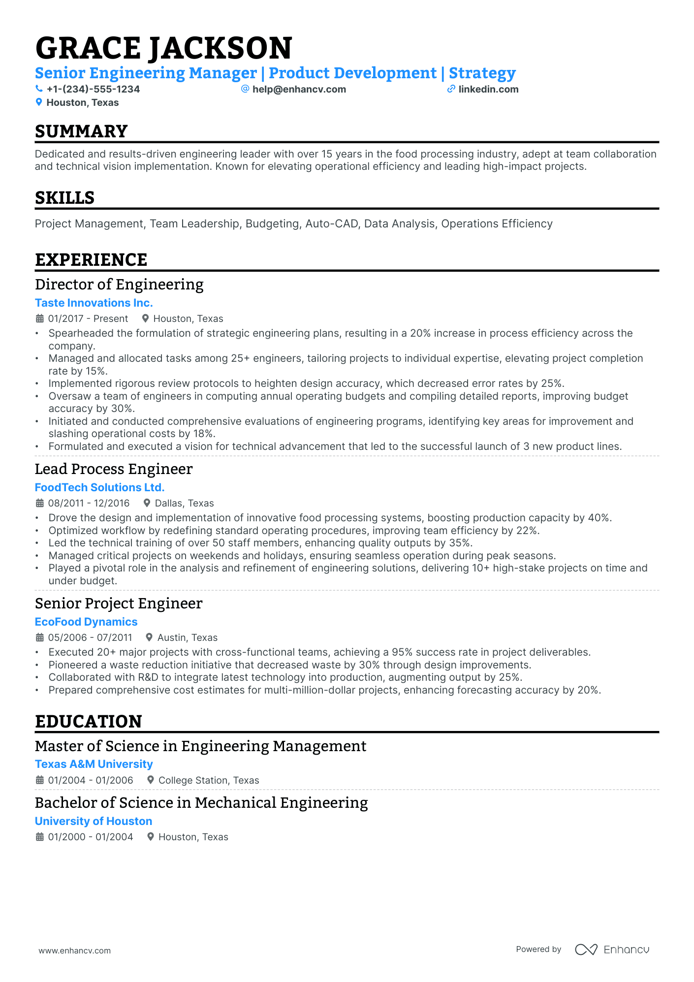 10 Director of Engineering Resume Examples & Guide for 2025