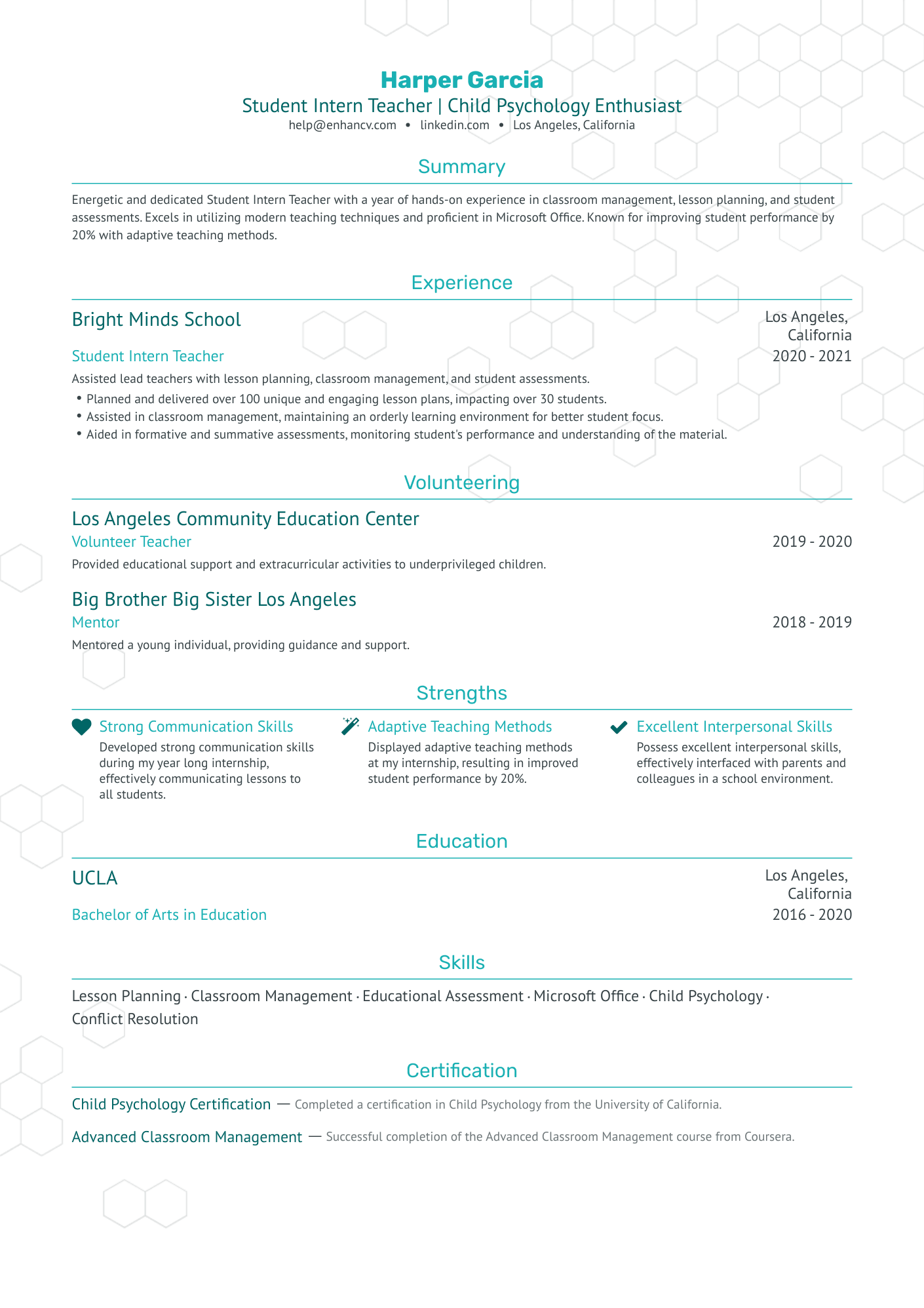 6 Student Teacher Resume Examples & Guide for 2024