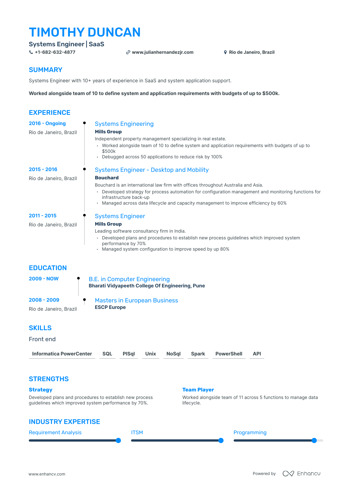 Systems Engineer Resume Examples & Guide for 2023 (Layout, Skills ...