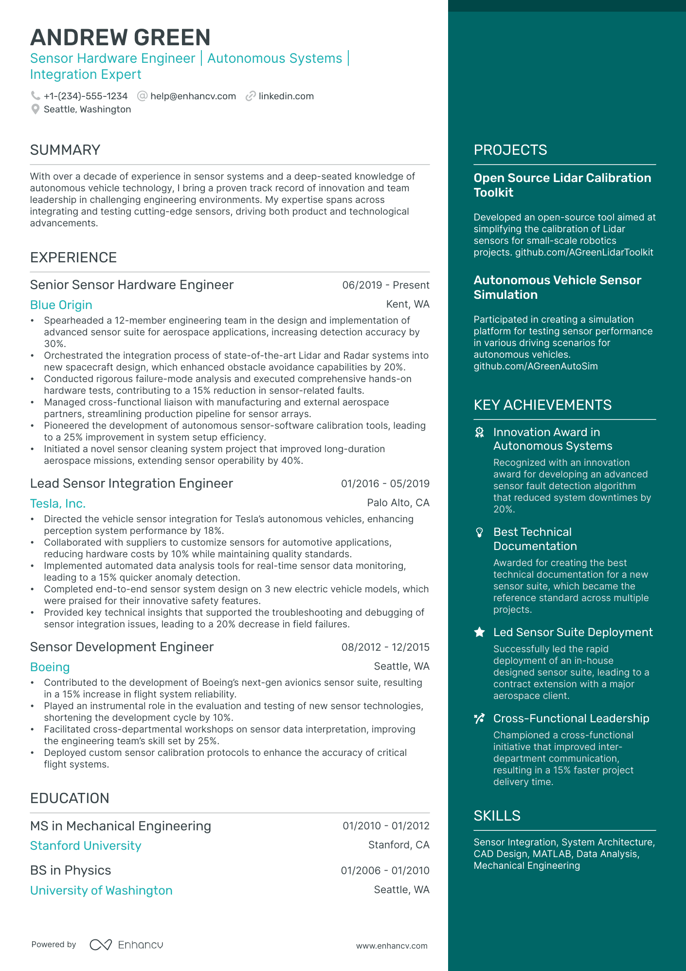 10 Hardware Engineer Resume Examples & Guide for 2026