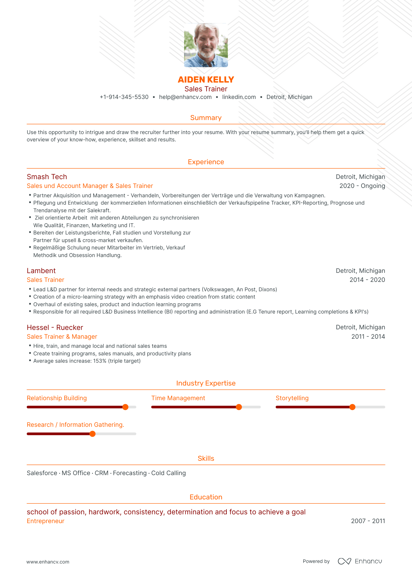 Sales Trainer Resume Examples & Guide for 2023 (Layout, Skills ...