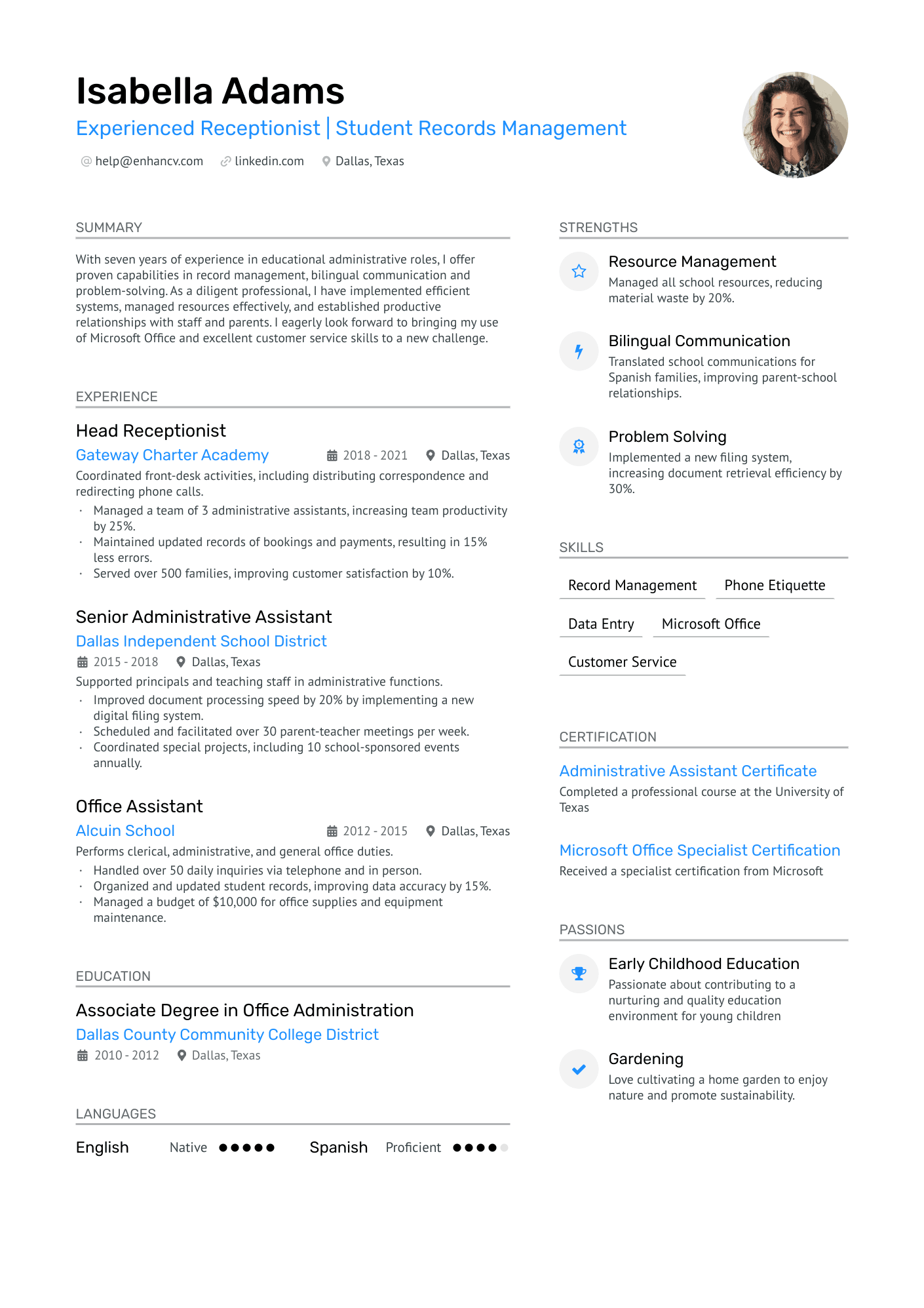 14 Front Desk Receptionist Resume Examples & Guide For 2025
