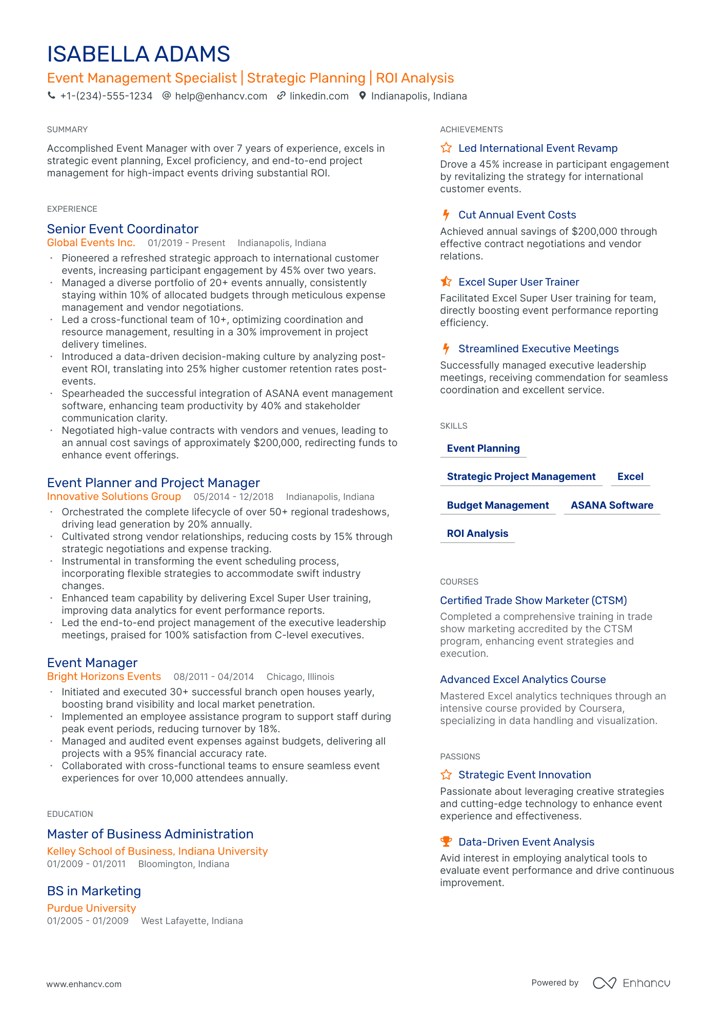 5 Event Marketing Resume Examples & Guide for 2024