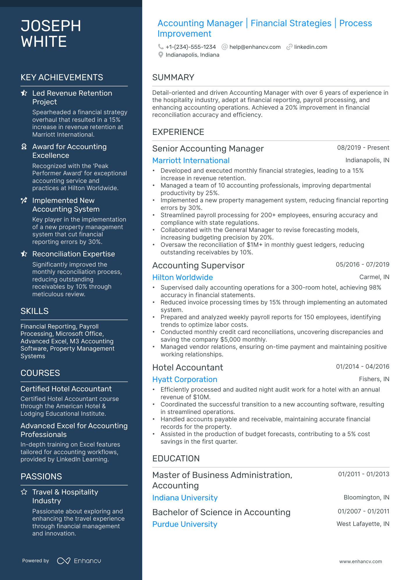 10 Hotel Accounting Resume Examples & Guide for 2026