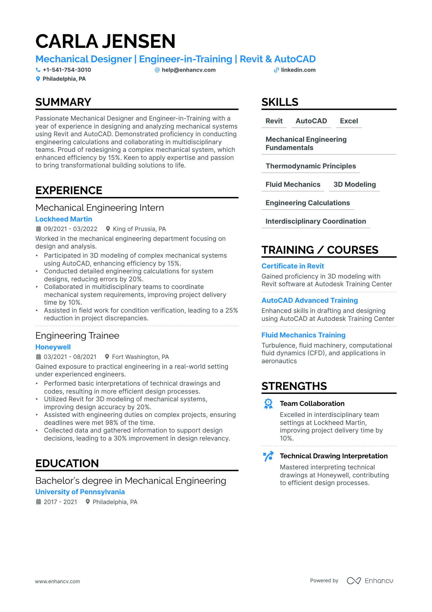 5 Engineer-in-Training Resume Examples & Guide for 2026