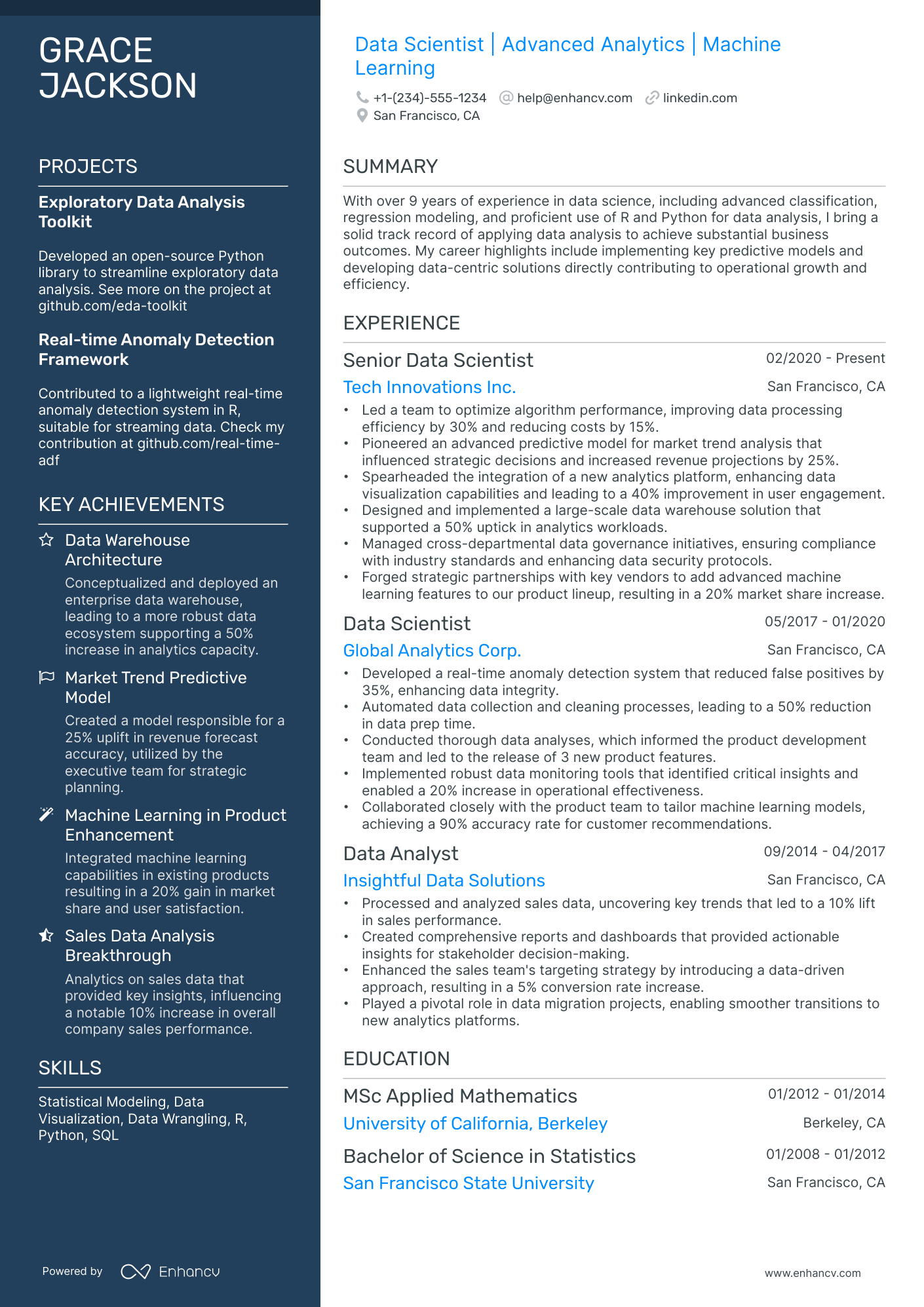 10 Python Data Scientist Resume Examples & Guide for 2025