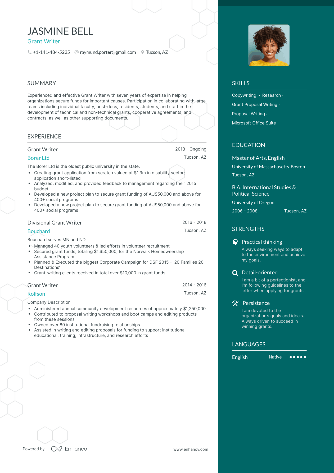 Grant Writer Resume Examples & Guide for 2023 (Layout, Skills, Keywords ...