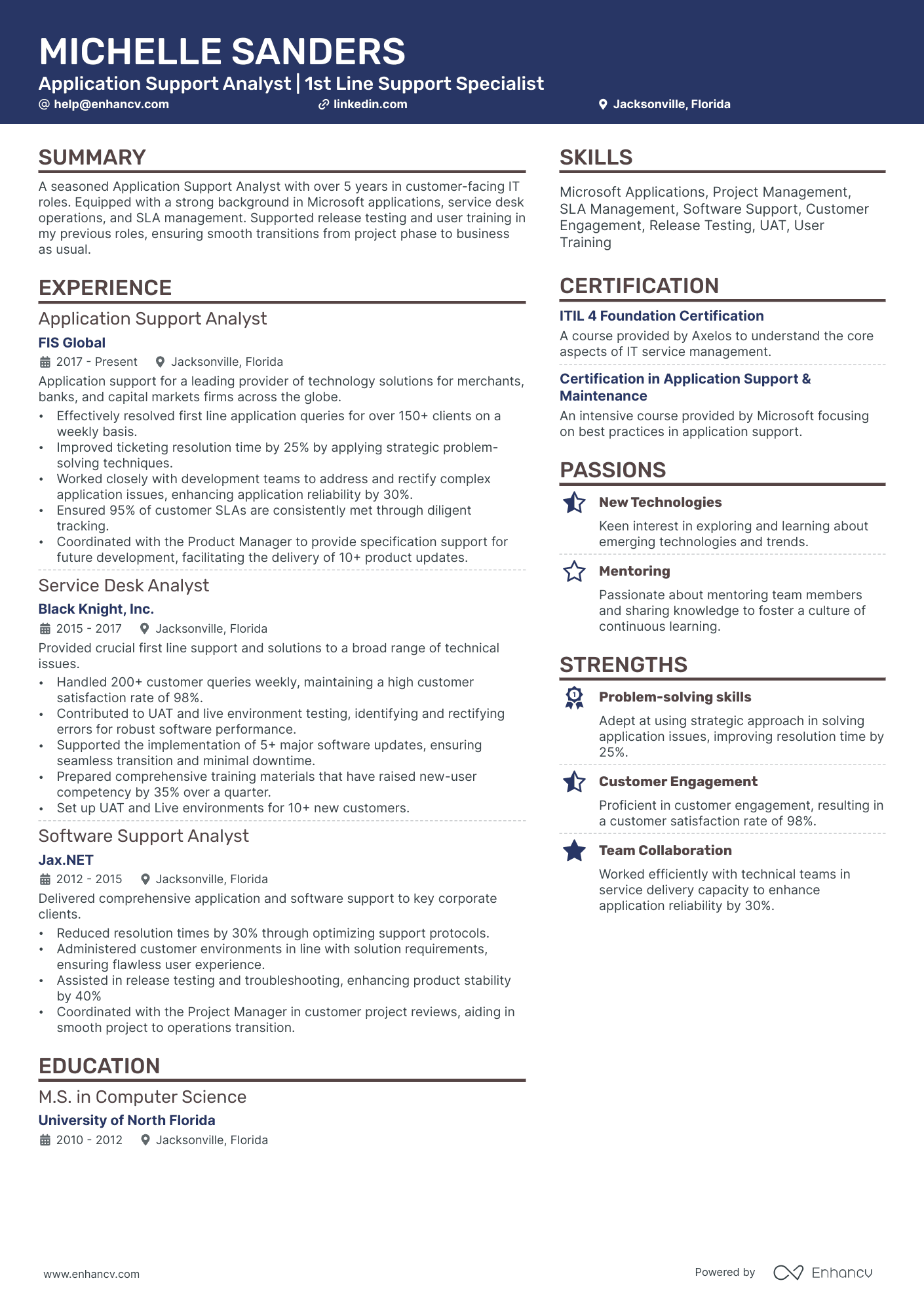 10 Application Support Analyst Resume Examples Guide For 2025