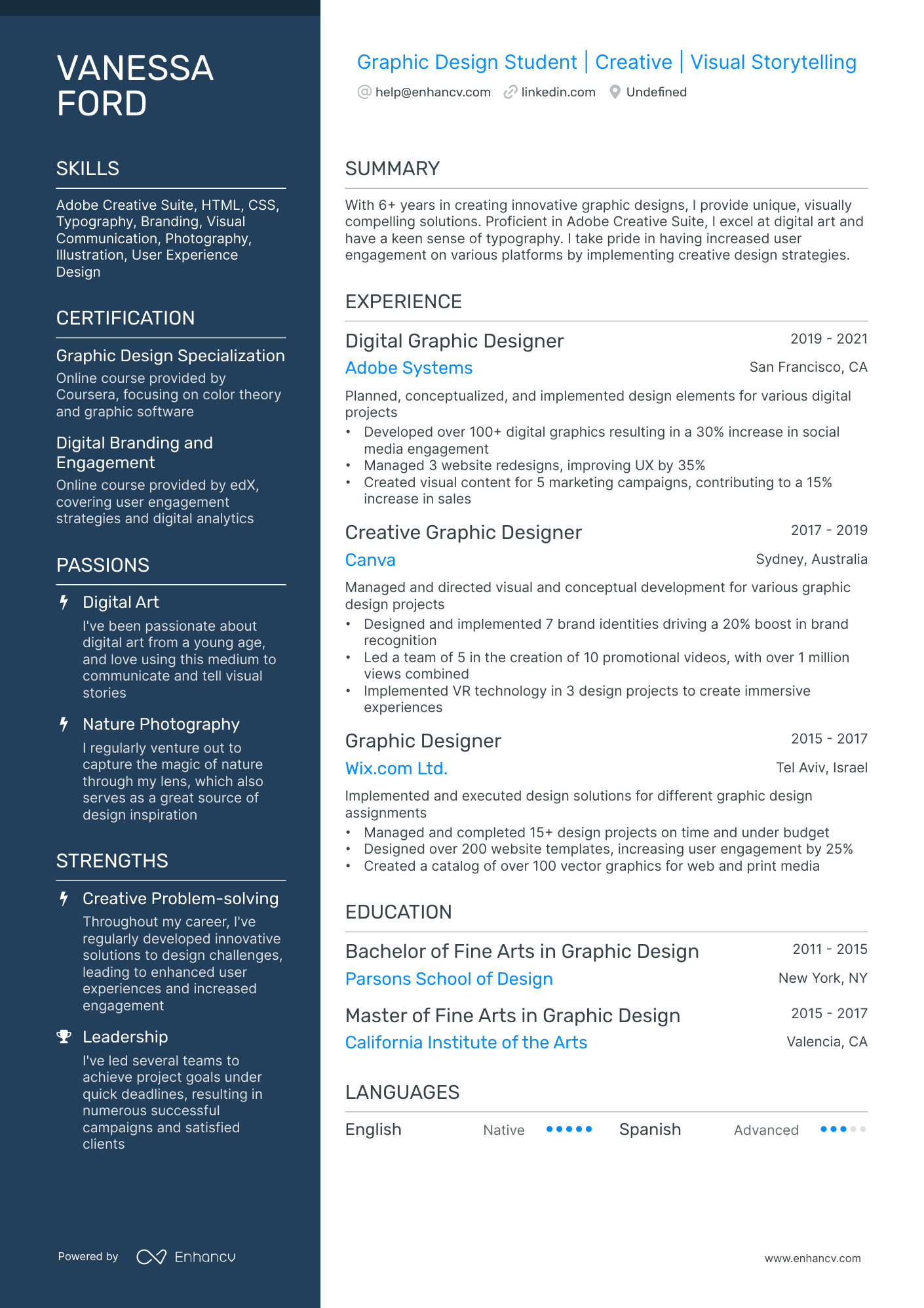 10 Graphic Design Student Resume Examples & Guide for 2026