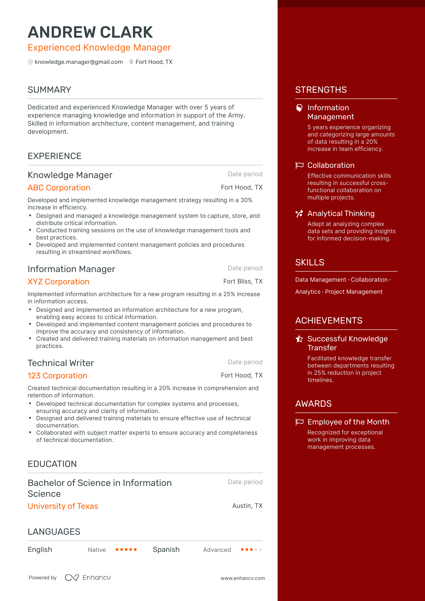 5 Knowledge Manager Resume Examples & Guide for 2023