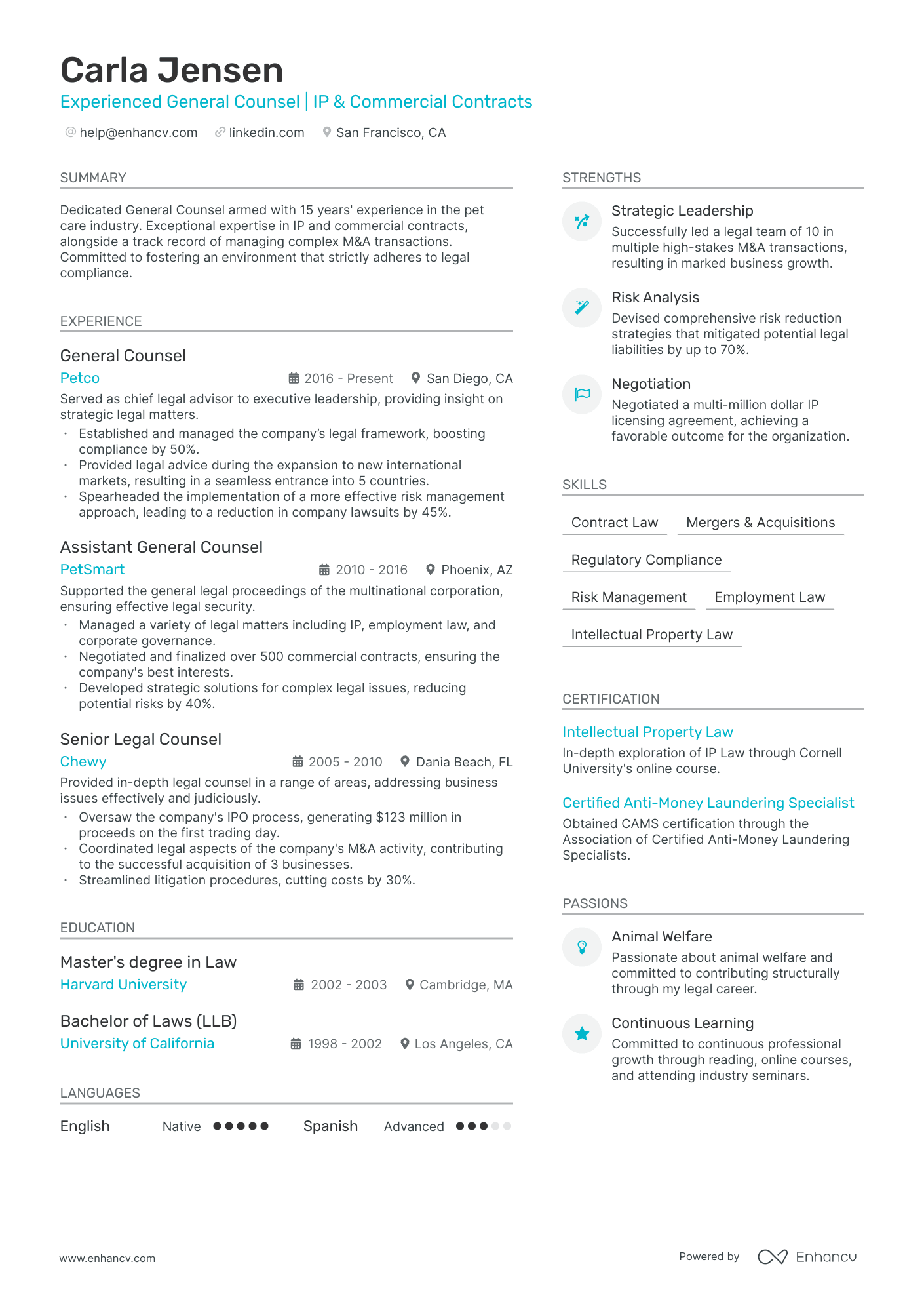 5 General Counsel Resume Examples & Guide for 2024