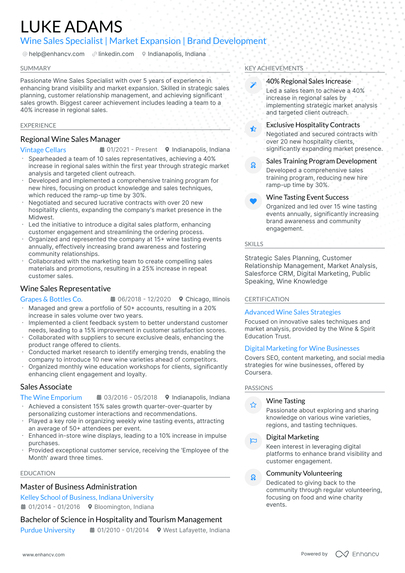 10 Wine Sale Resume Examples & Guide for 2026