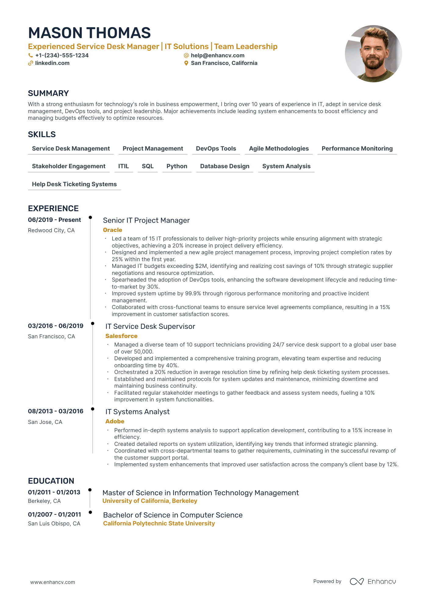 5 Service Desk Manager Resume Examples & Guide for 2024