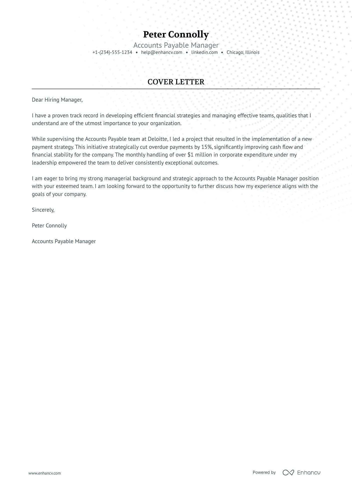 8 Professional Accounts Payable Cover Letter Examples and Template for ...