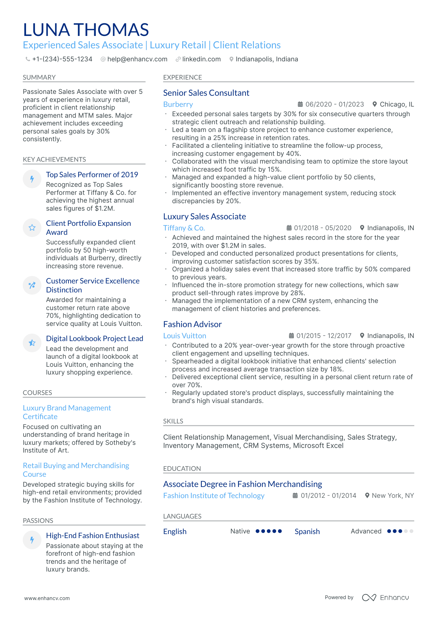 10 Fashion Retail Resume Examples & Guide for 2026