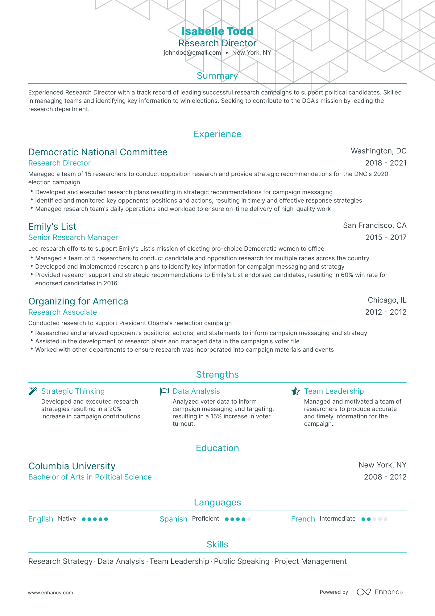 5 Research Director Resume Examples & Guide for 2023
