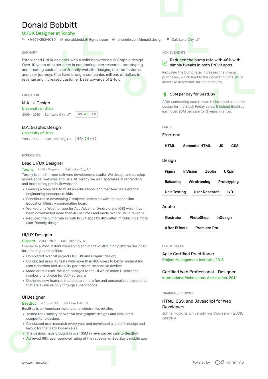 UX Designer Resume Examples & Guide for 2023 (Layout, Skills, Keywords ...