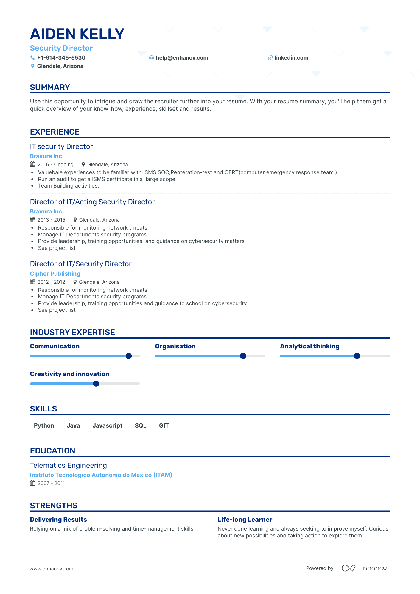 Security Director Resume Examples & Guide for 2023 (Layout, Skills ...