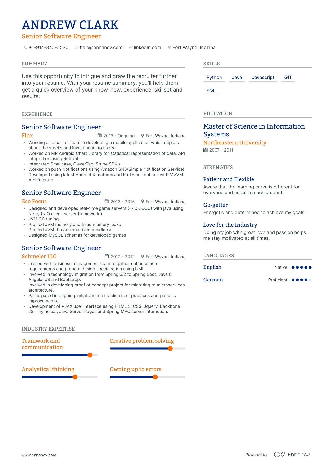 Senior Software Engineer Resume Examples & Guide for 2023 (Layout ...
