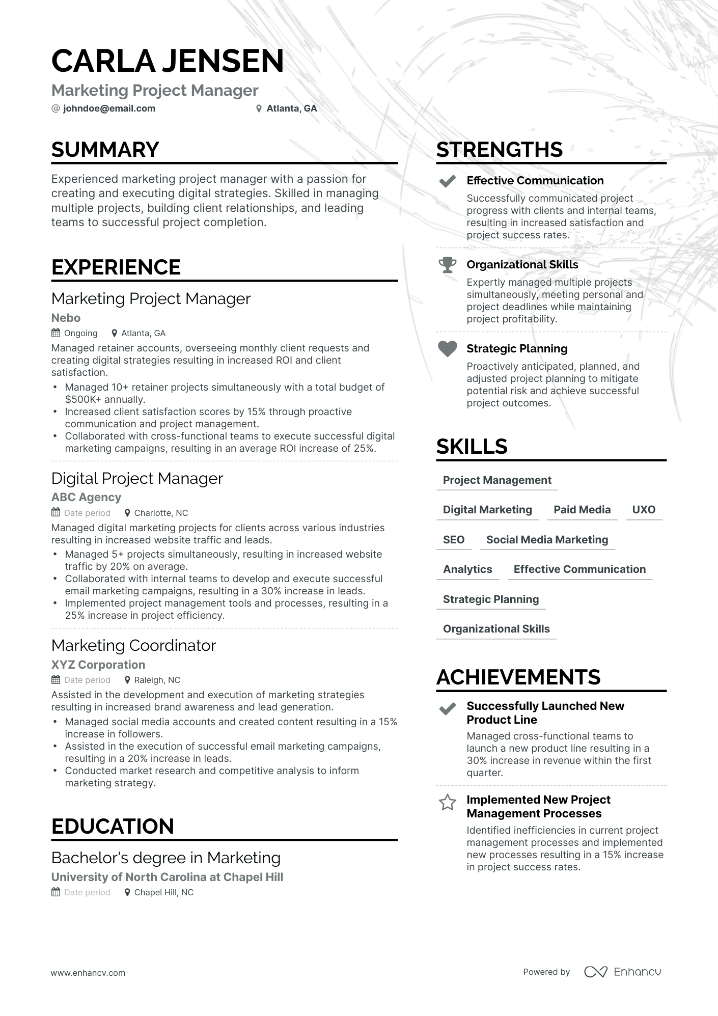 5 Marketing Project Manager Resume Examples Guide For 2023