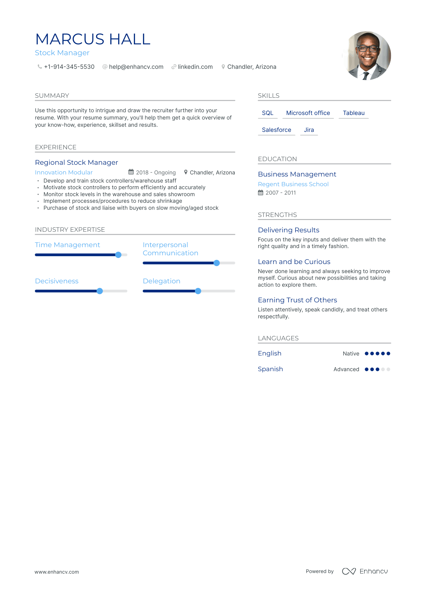 Stock Manager Resume Examples & Guide for 2023 (Layout, Skills ...