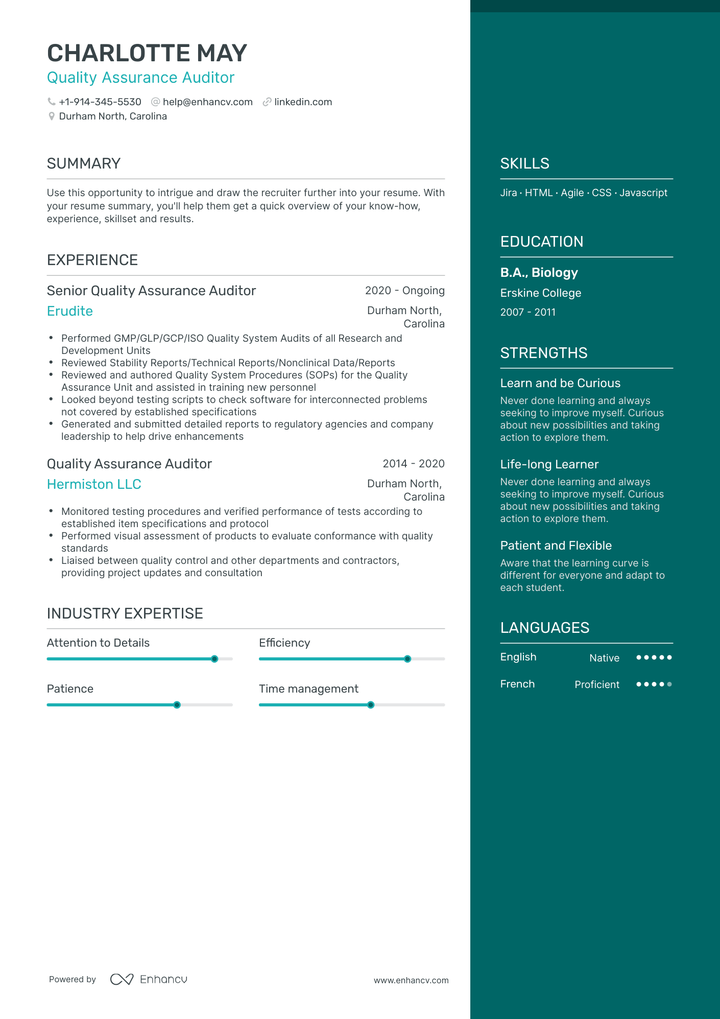 Quality Assurance Auditor Resume Examples & Guide for 2023 (Layout ...