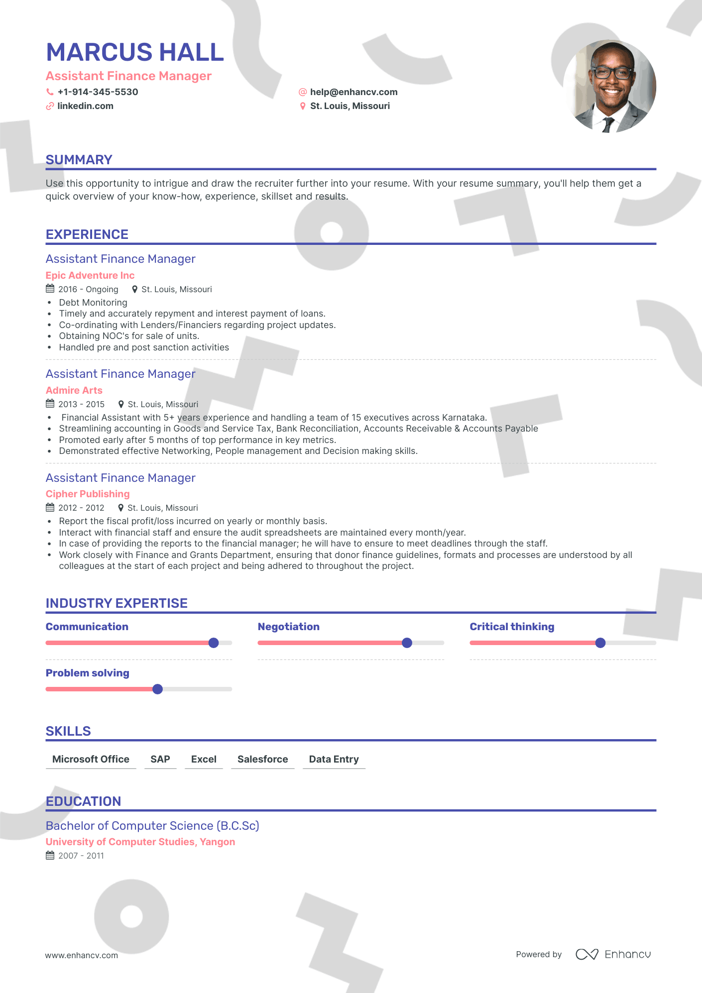 Assistant Finance Manager Resume Examples & Guide for 2023 (Layout ...