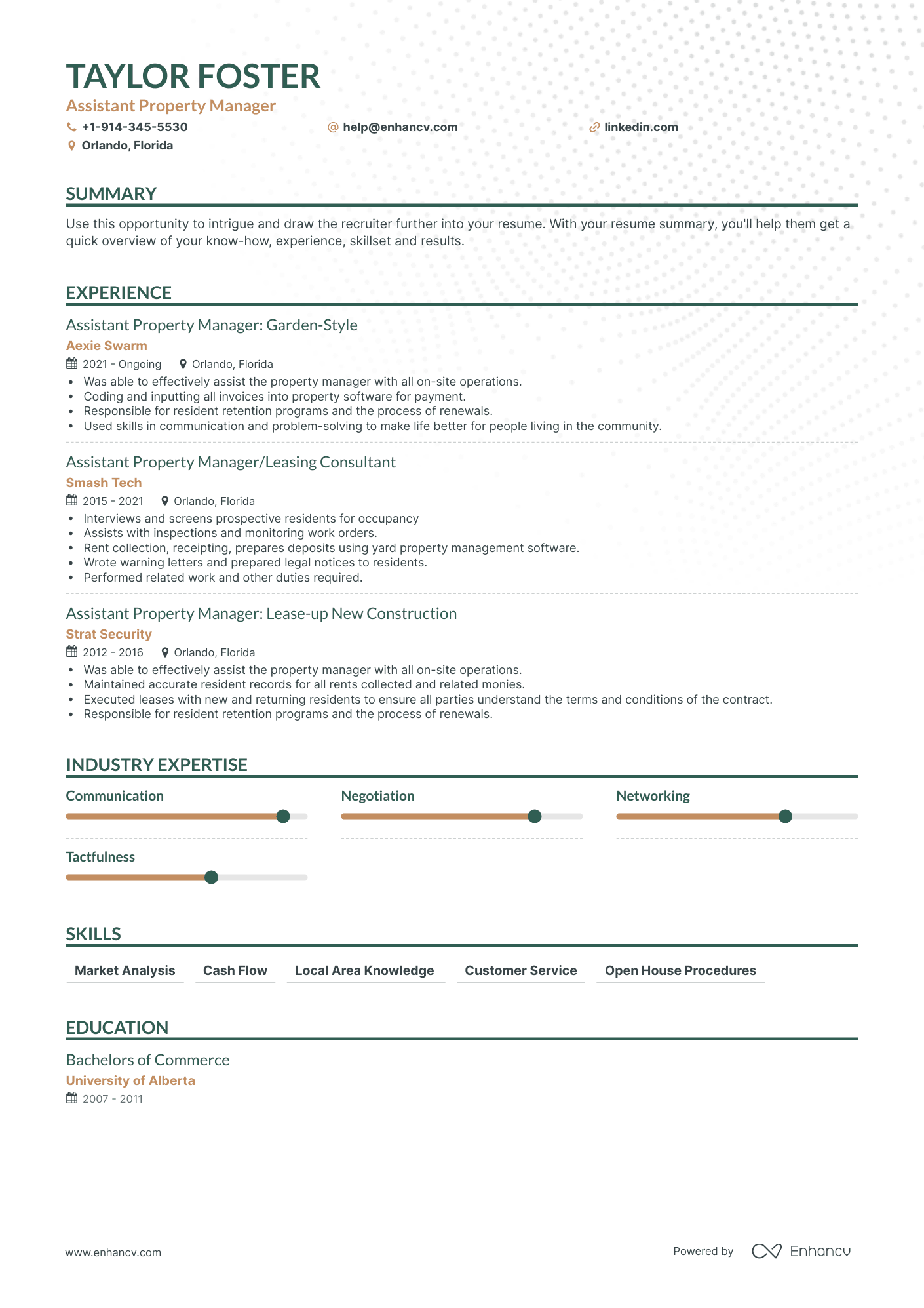 Assistant Property Manager Resume Examples & Guide for 2023 (Layout ...
