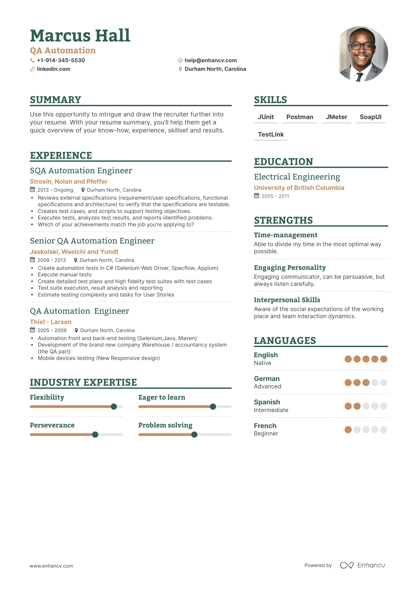 QA Automation Resume Examples & Guide for 2023 (Layout, Skills ...