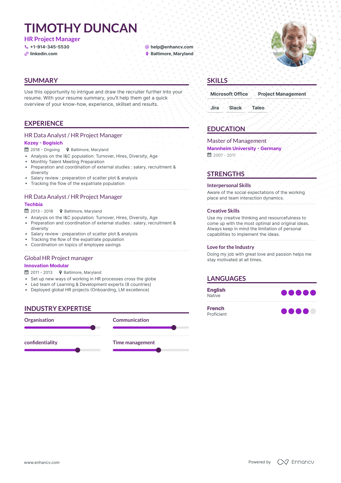 HR Project Manager Resume Examples & Guide for 2023 (Layout, Skills ...