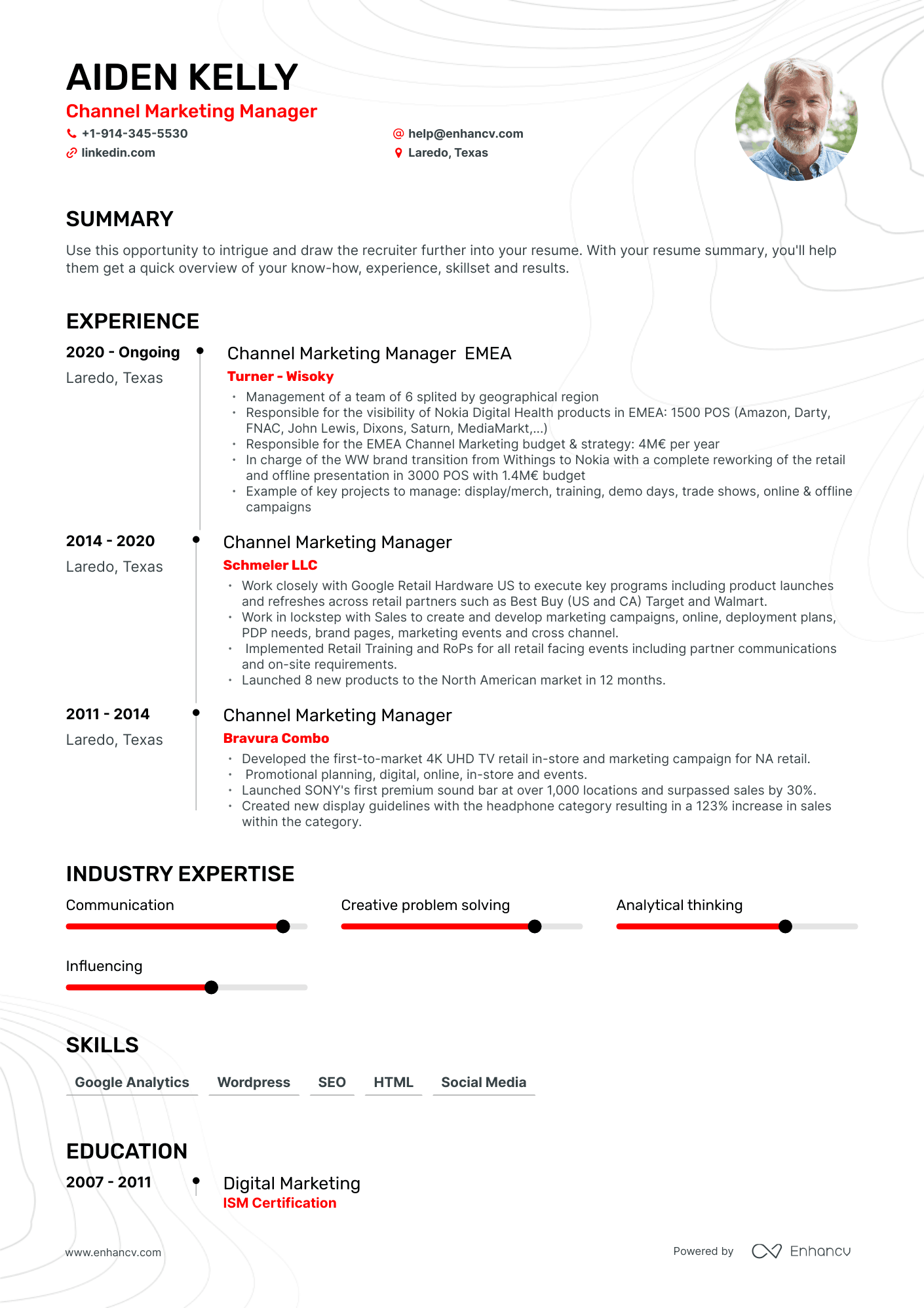 Channel Marketing Manager Resume Examples & Guide for 2023 (Layout ...