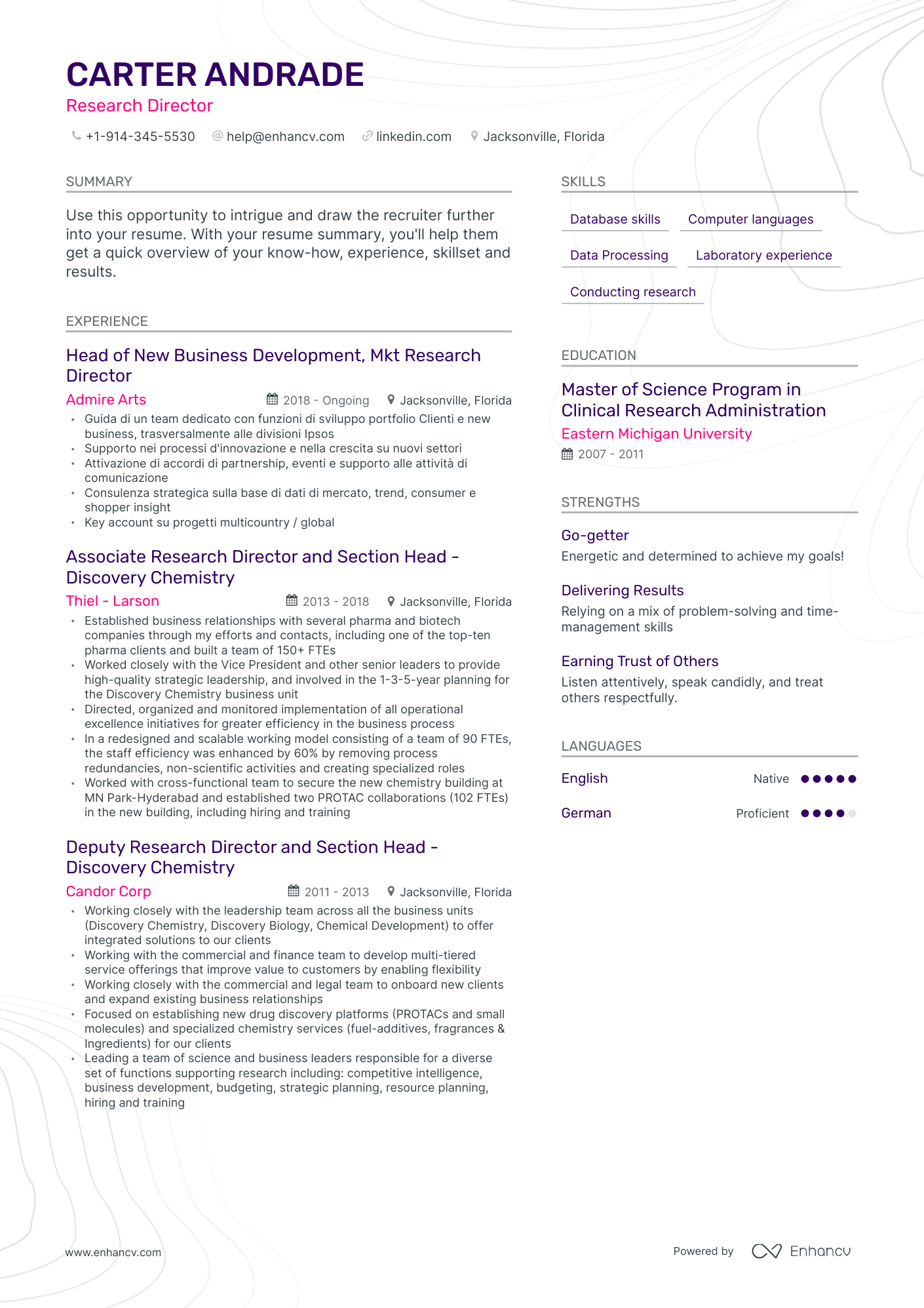 Research Director Resume Examples & Guide for 2023 (Layout, Skills ...