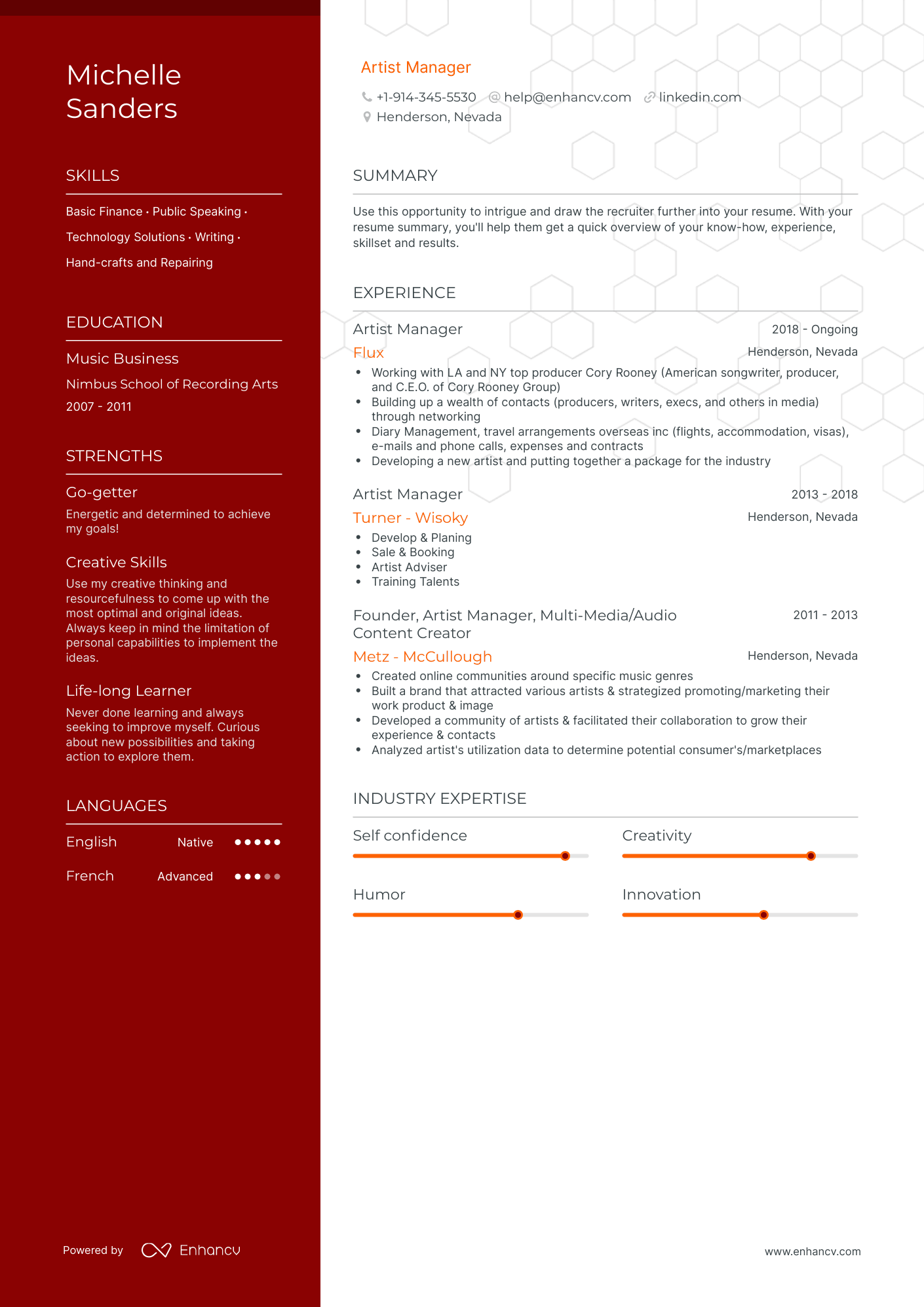 Artist Manager Resume Examples & Guide for 2023 (Layout, Skills ...