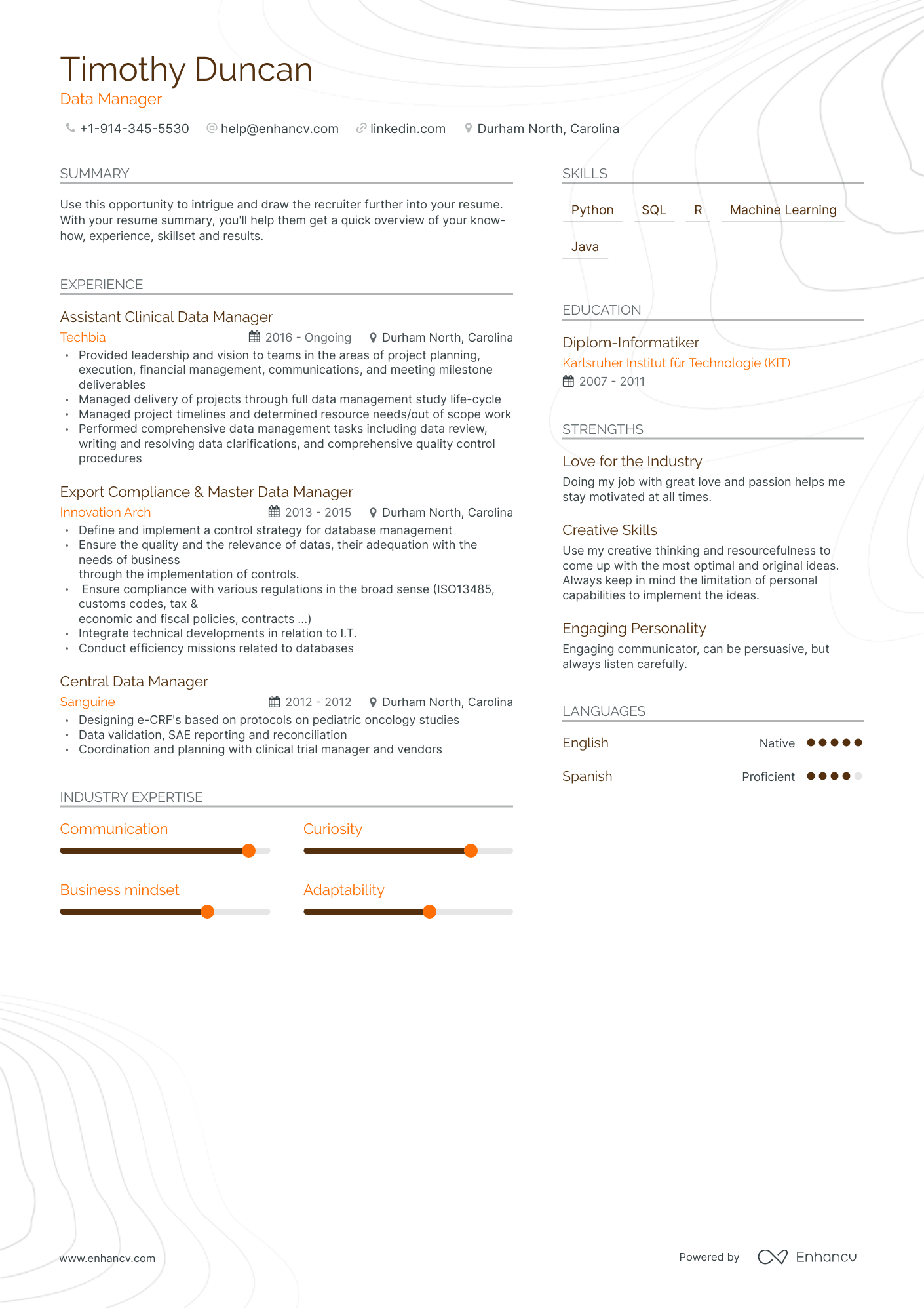 Data Manager Resume Examples & Guide for 2023 (Layout, Skills, Keywords ...