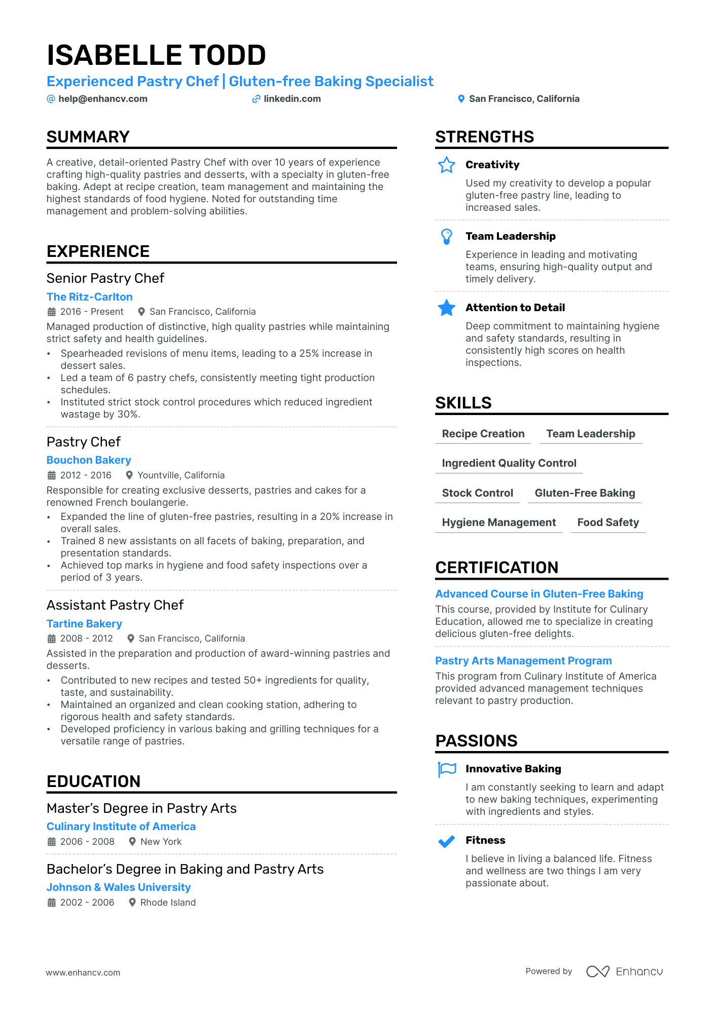 5 Pastry Chef Resume Examples & Guide for 2024