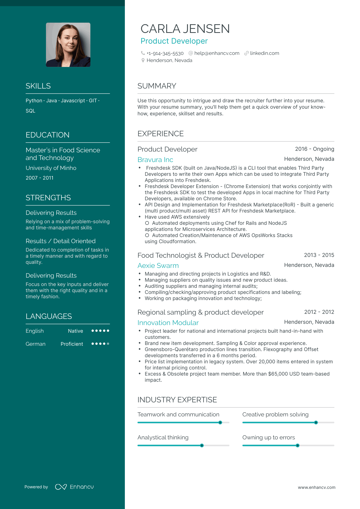 Product Developer Resume Examples & Guide for 2023 (Layout, Skills ...