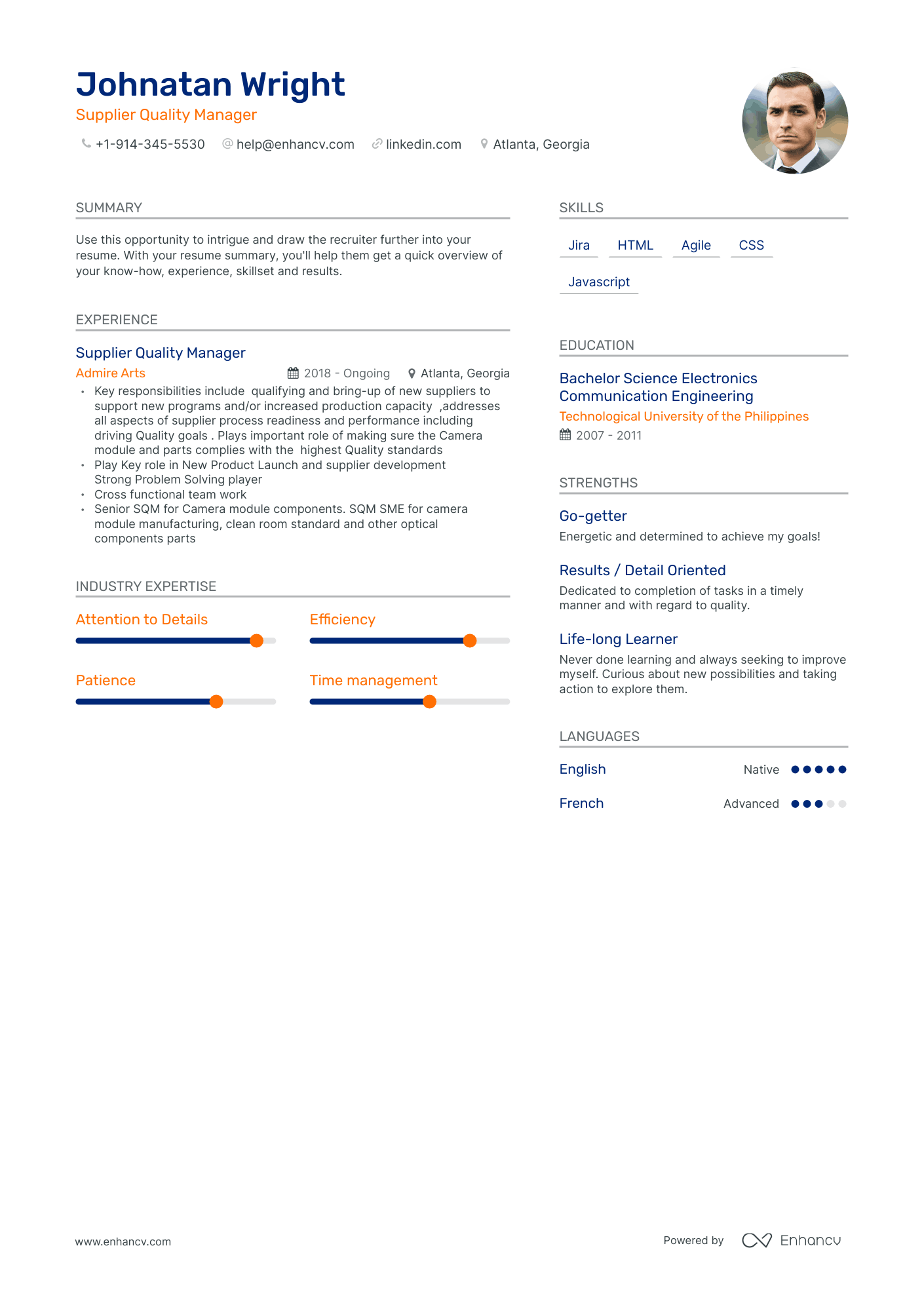 Supplier Quality Manager Resume Examples & Guide for 2023 (Layout, Skills, Keywords & Job ...