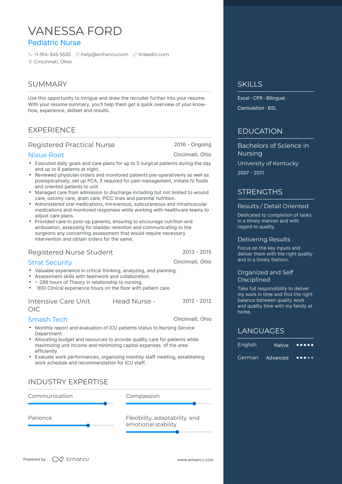 Pediatric Nurse Resume Examples & Guide for 2023 (Layout, Skills ...