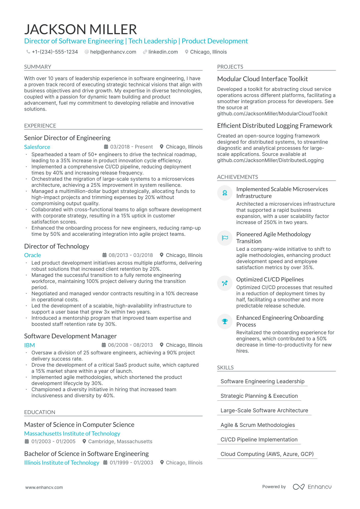 5 Director of Software Engineering Resume Examples & Guide for 2024