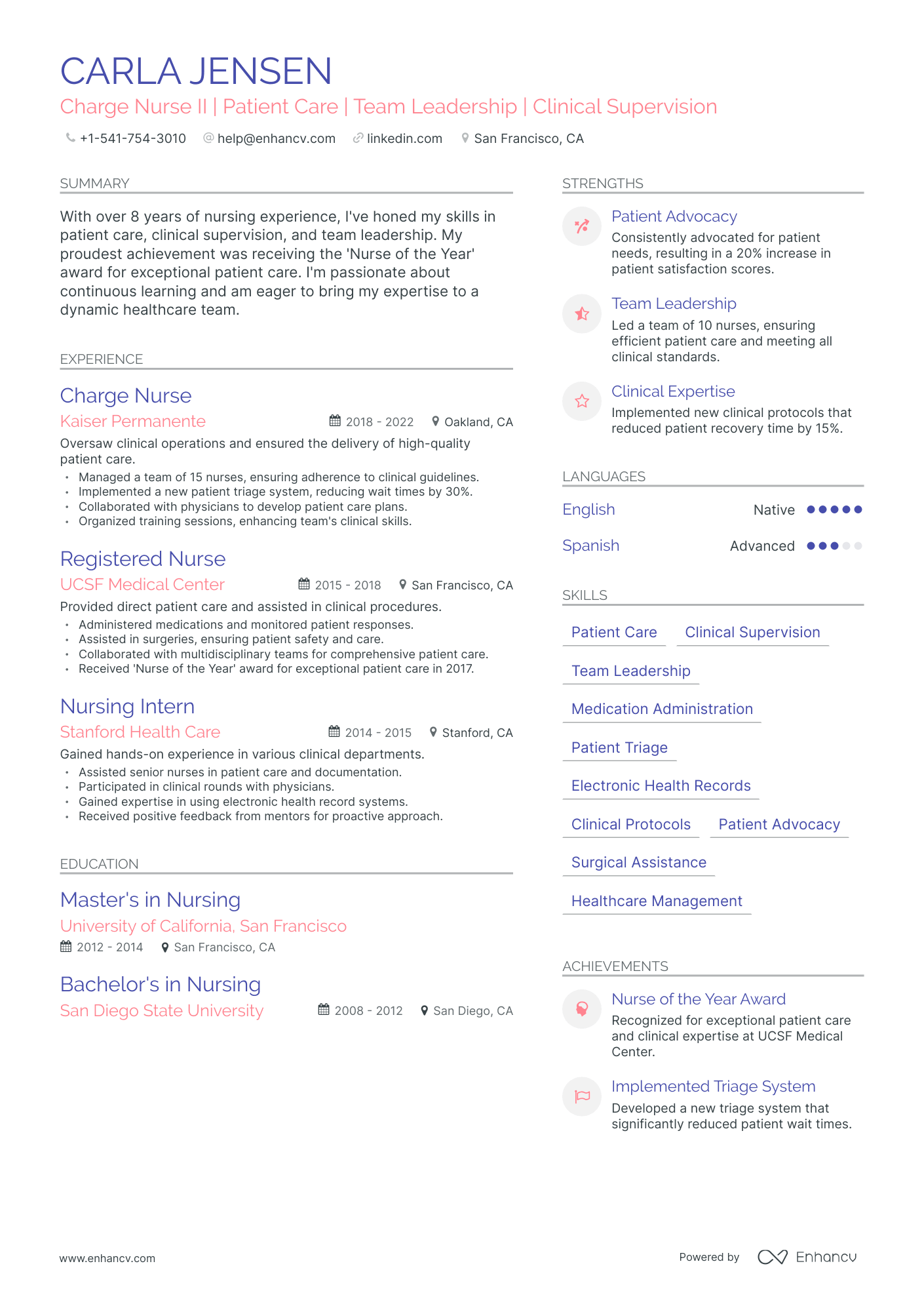 5 Charge Nurse Resume Examples & Guide for 2023