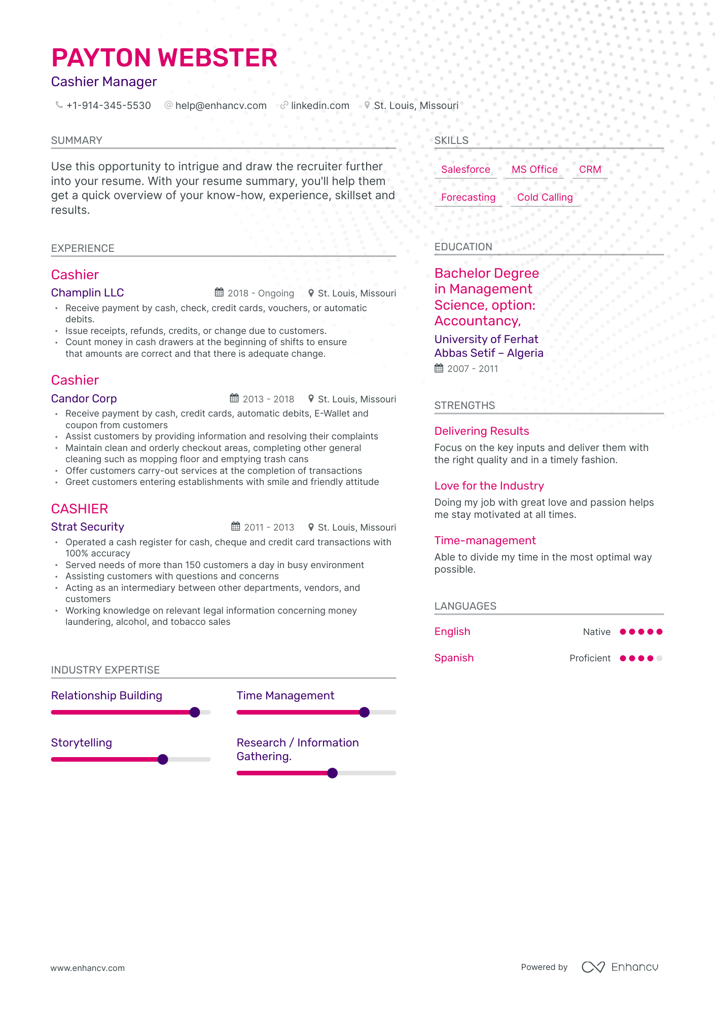 Cashier Manager Resume Examples & Guide for 2023 (Layout, Skills ...